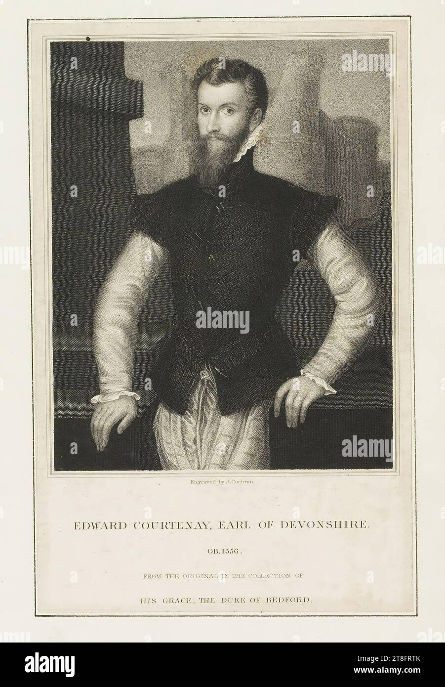 Engraved by J. Cochran. EDWARD COURTENAY, EARL OF DEVONSHIRE., OB. 1556 ...