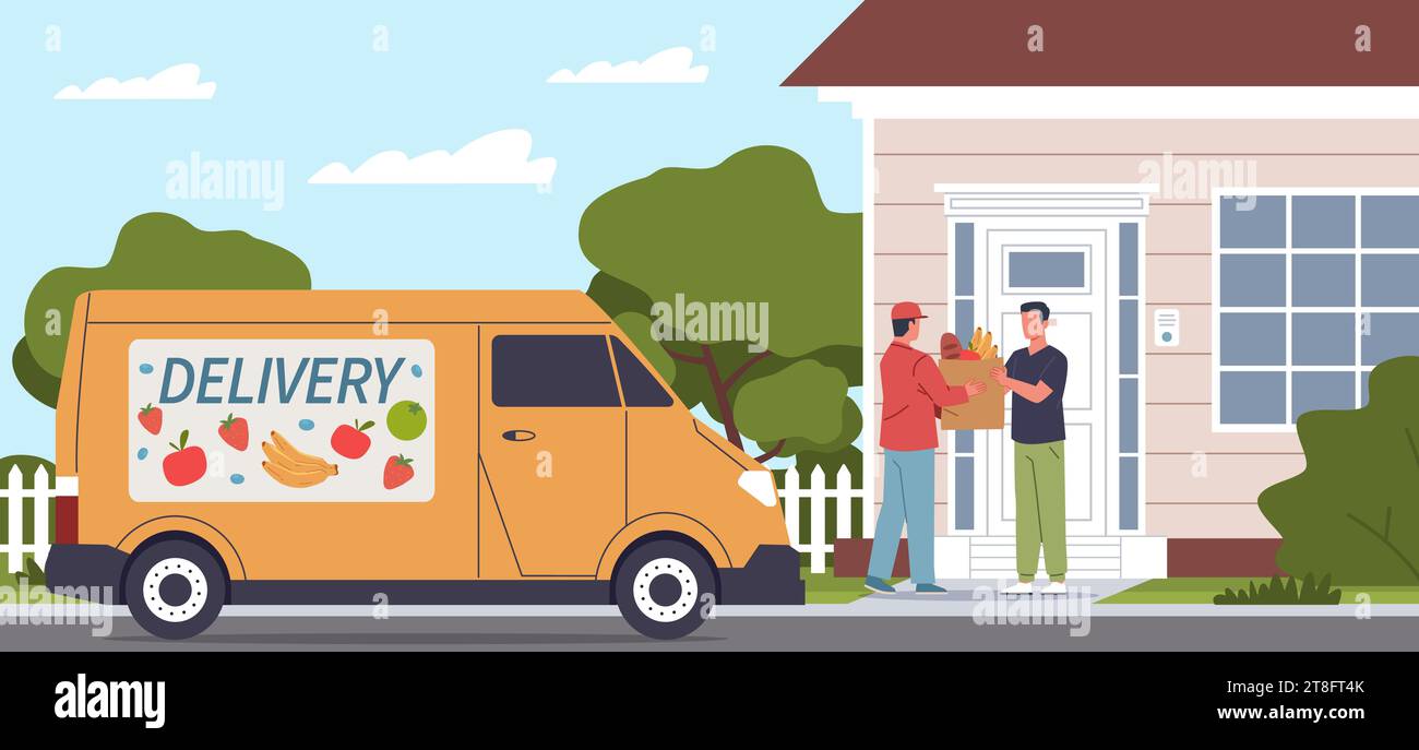 Grocery delivery truck hi-res stock photography and images - Alamy