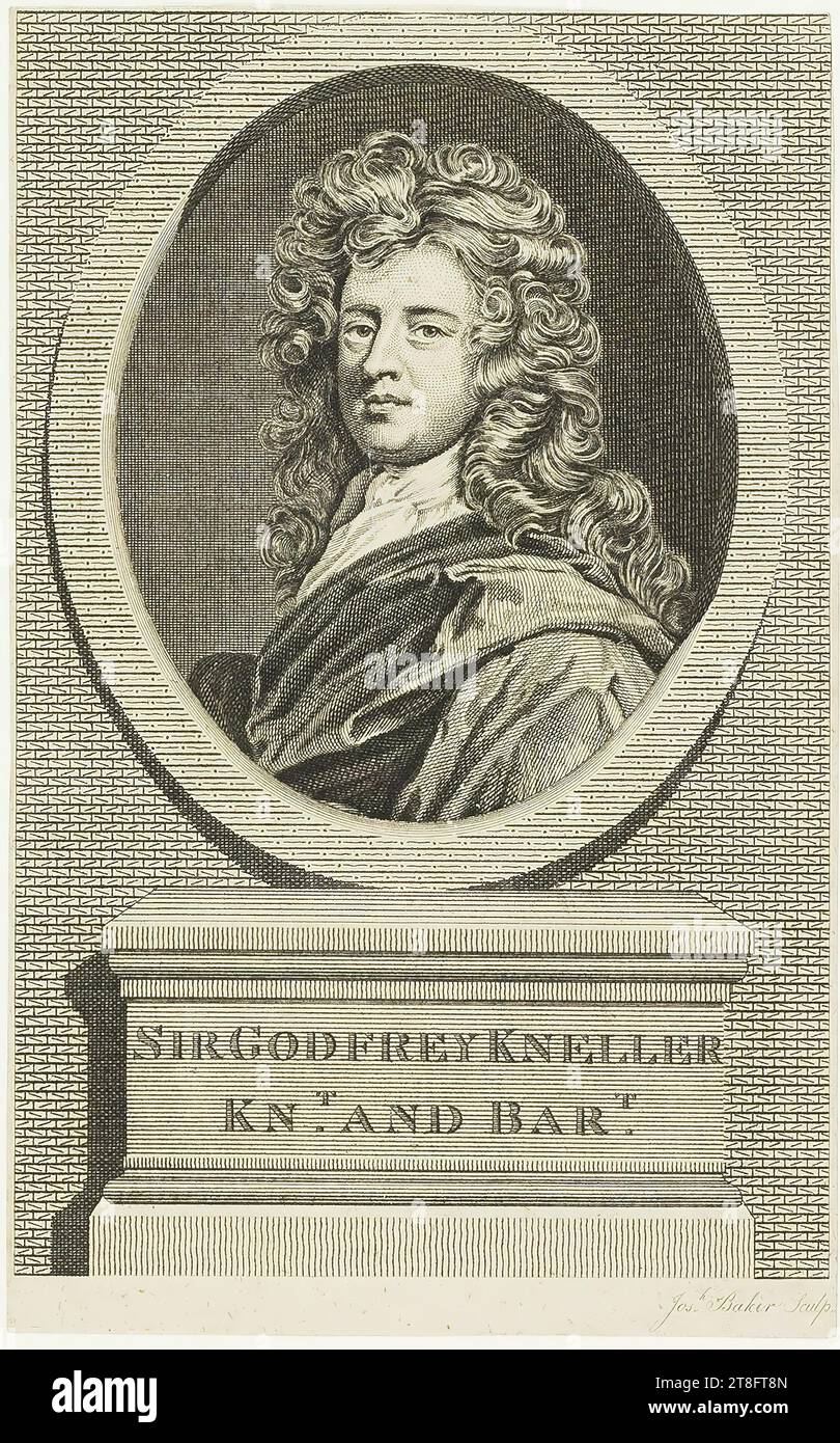 SIR GODFREY KNELLER, KN.T AND BAR.T. Jos.h Baker sculp Stock Photo - Alamy