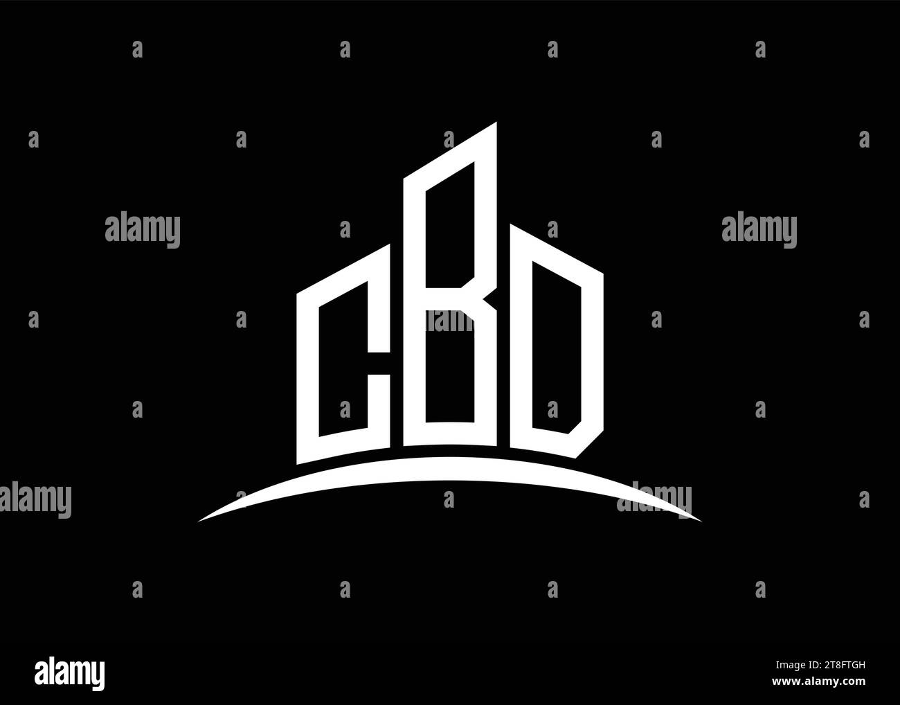 Letter CBD building vector monogram logo design template. Building ...