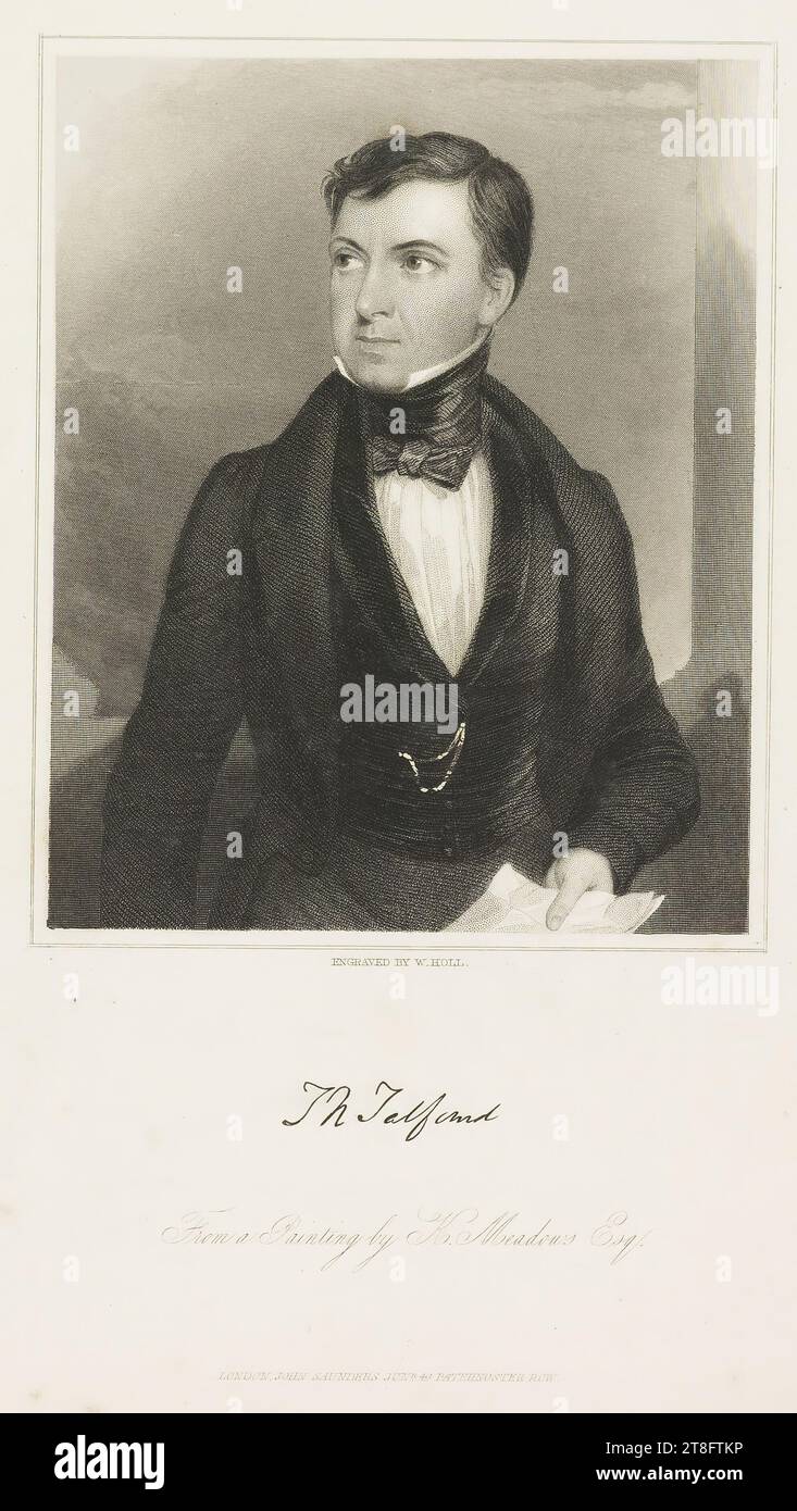Engraved by W. Holl. T N Talfourd signature. From a painting by K ...