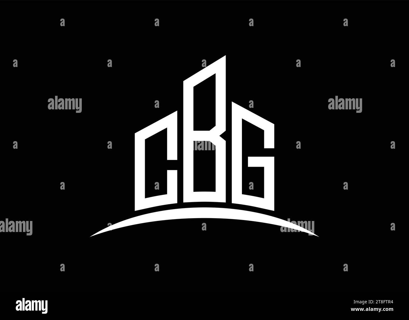 Letter CBG building vector monogram logo design template. Building ...