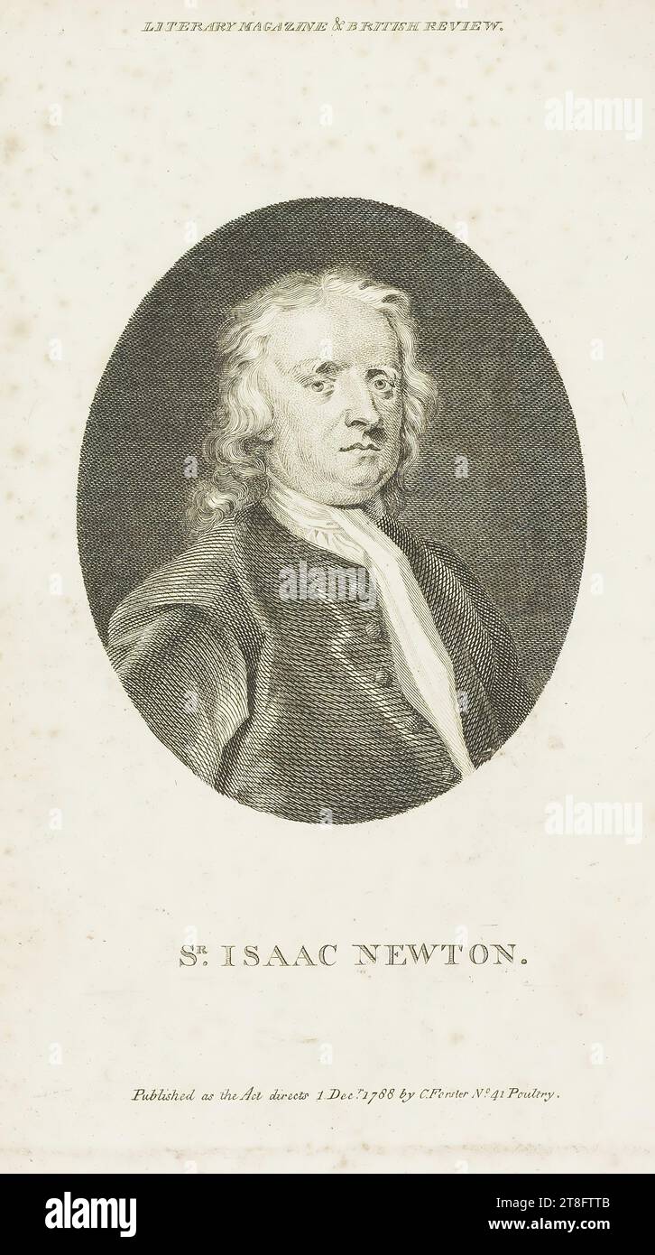 LITERARY MAGAZINE & BRITISH REVIEW. SR. ISAAC NEWTON. Published as the Act directs 1 Dec. 1788 ...