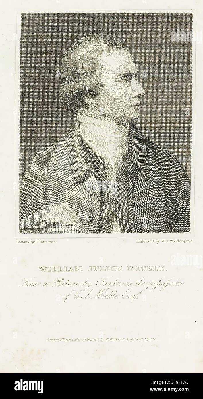 Drawn by J. Thurston. Engraved by W.H. Worthington. WILLIAM JULIUS ...