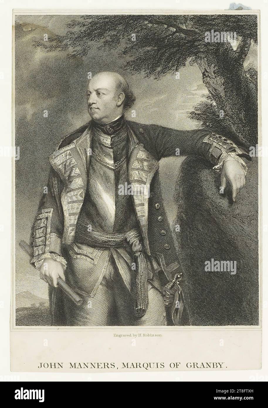Engraved by H. Robinson. JOHN MANNERS, MARQUIS OF GRANBY Stock Photo - Alamy