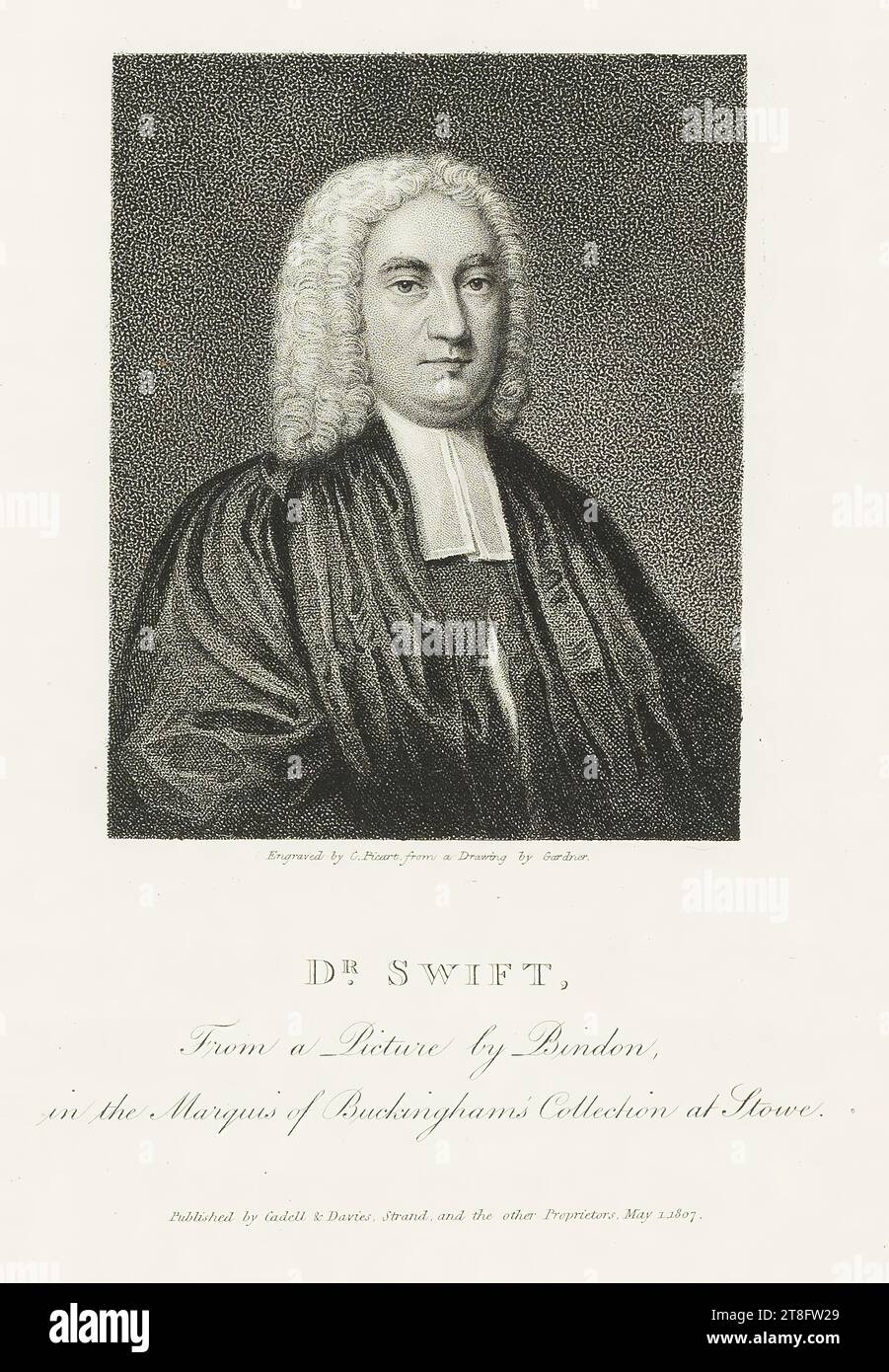 Engraved by C. Picart from a Drawing by Gardner. DR. SWIFT, From a ...