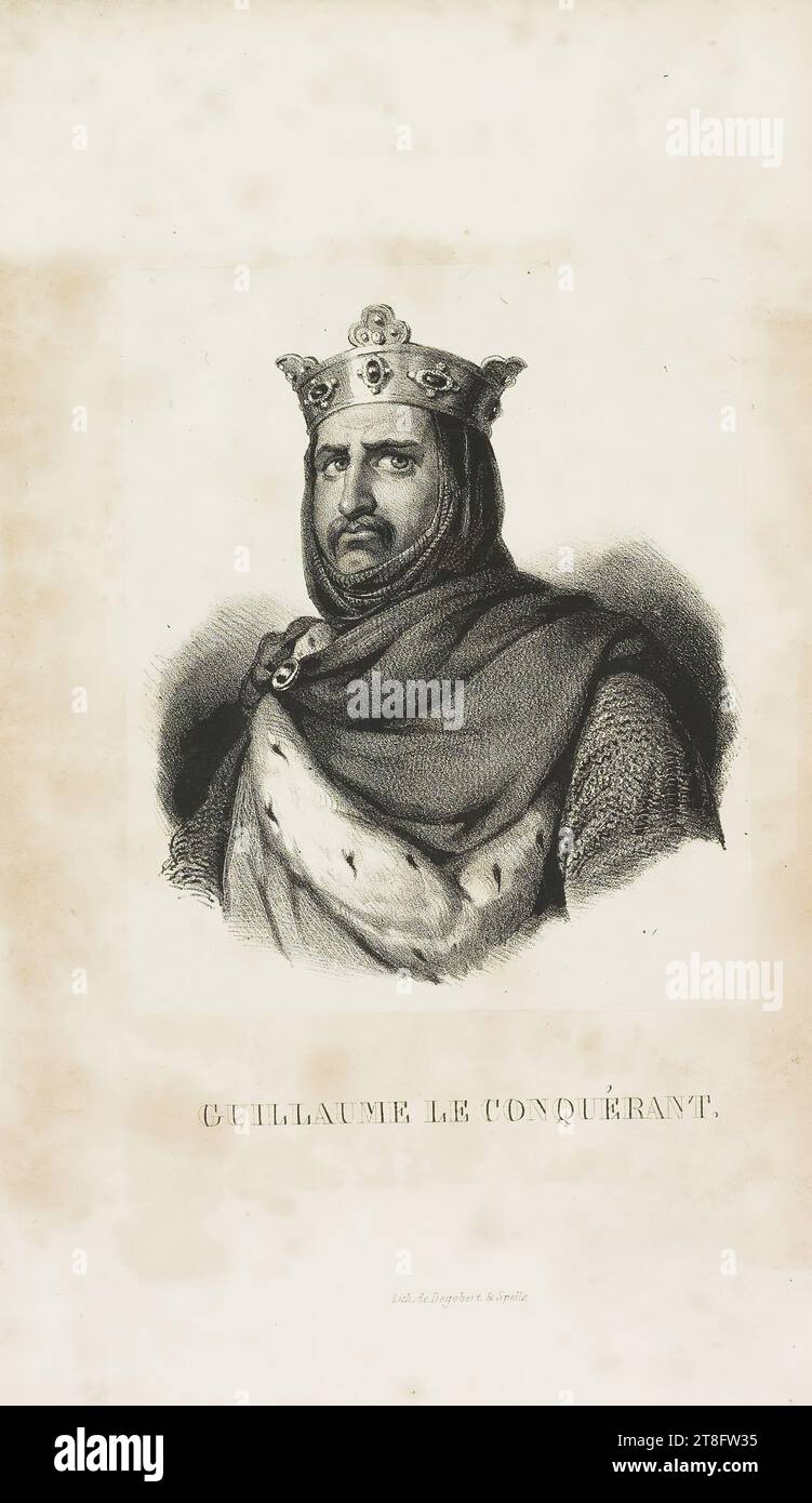 WILLIAM THE CONQUEROR. Lit. by Degobert & Spelle. Illustration from ...