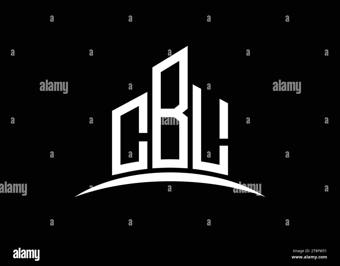 Letter CBL building vector monogram logo design template. Building ...