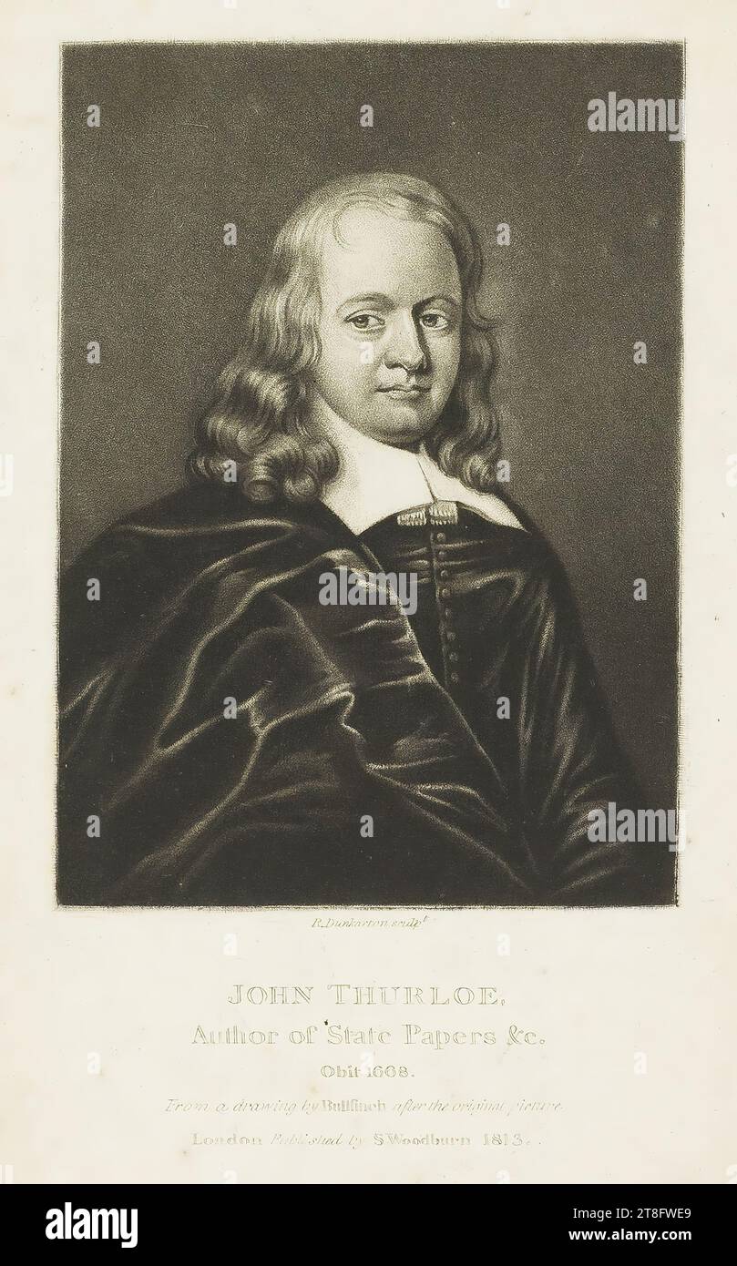 R. Dunkarton sculpt. JOHN THURLOE, Author of State Papers &c., Obit ...