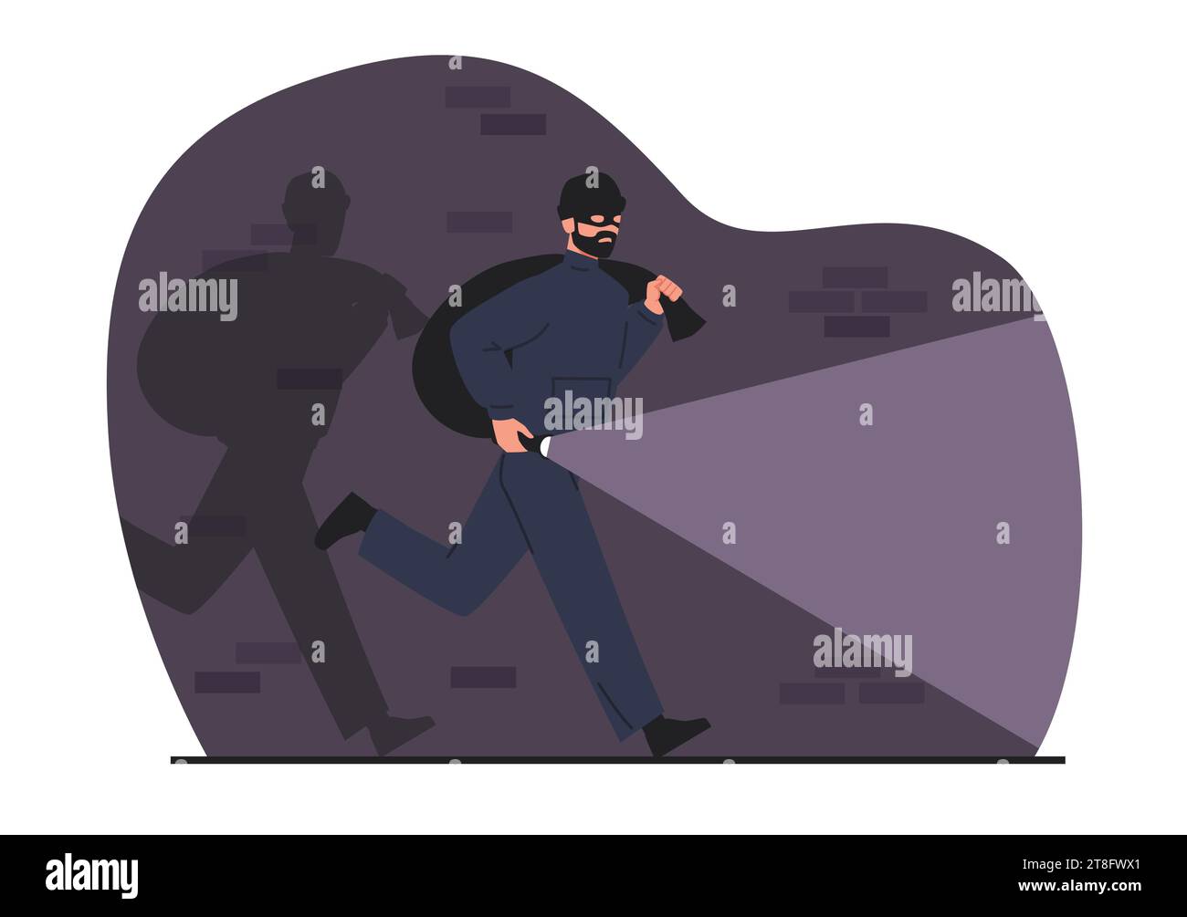 Cartoon burglar hi-res stock photography and images - Alamy