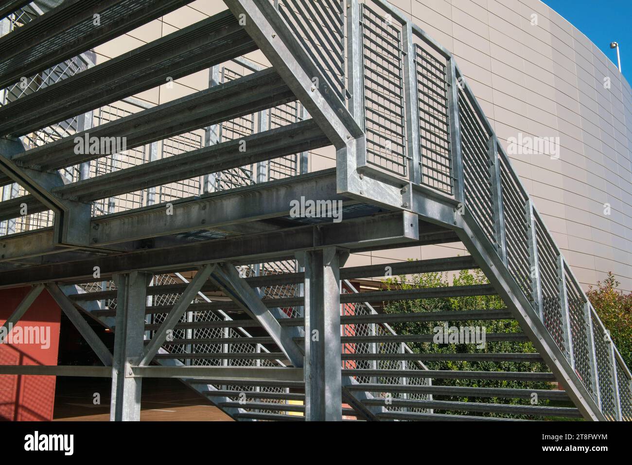 fire escape staircase, pedestrian passage for emergency exit ...