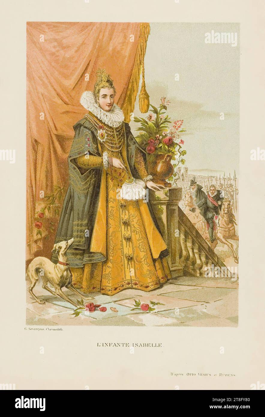 HHENDRICKX?. G. Severeyns, Chromolith. THE INFANTA ISABELLA. After OTTO ...