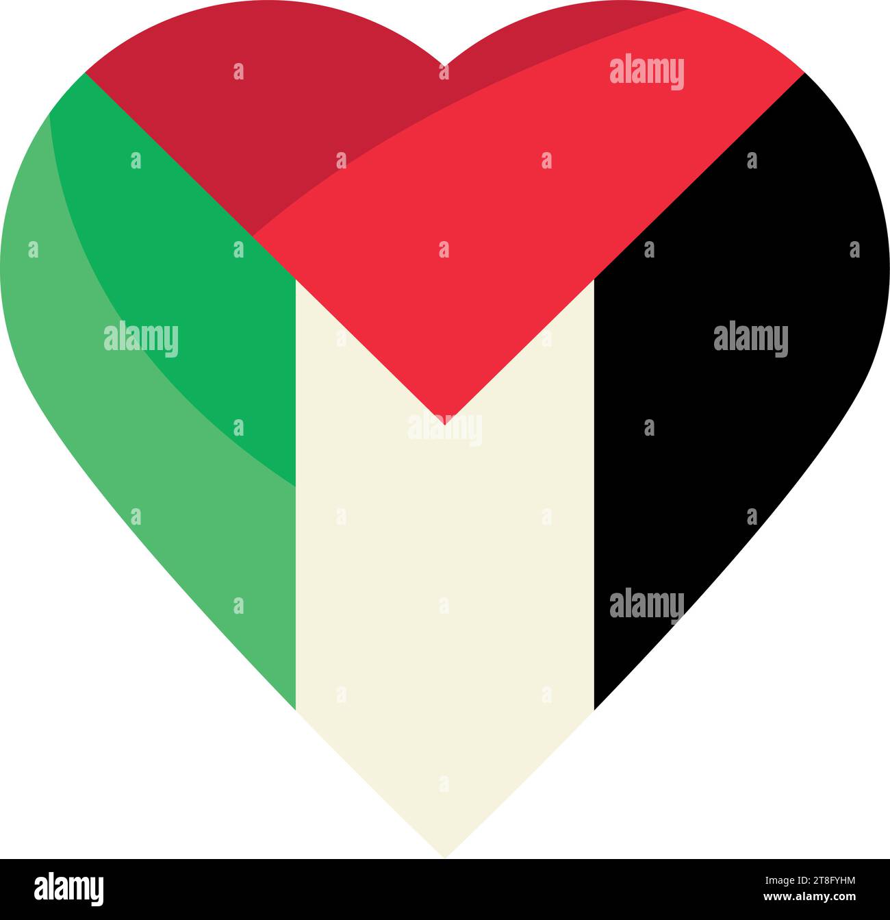 Flag palestine in heart Cut Out Stock Images & Pictures - Alamy