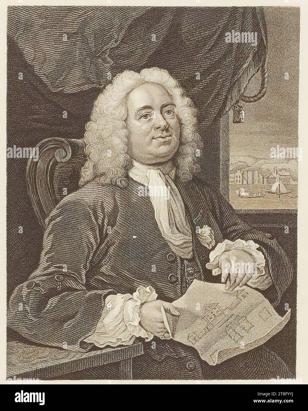 DANIEL LOCK, ESQ. Engraved by B. Holl from the Picture by Hogarth Stock ...