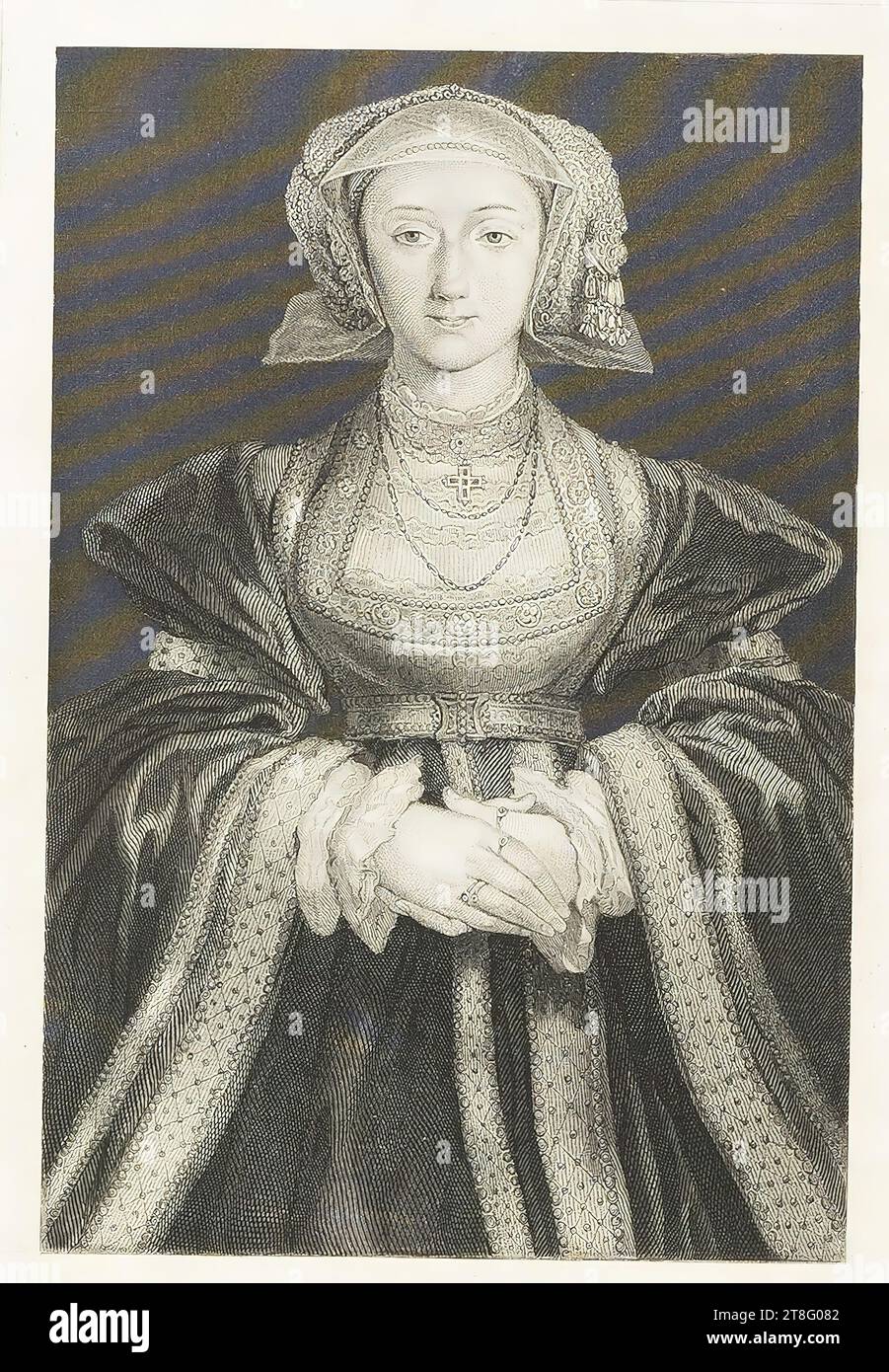Painted by Holbein. Engraved by Delannoy. Anne of Cleves, Queen of ...