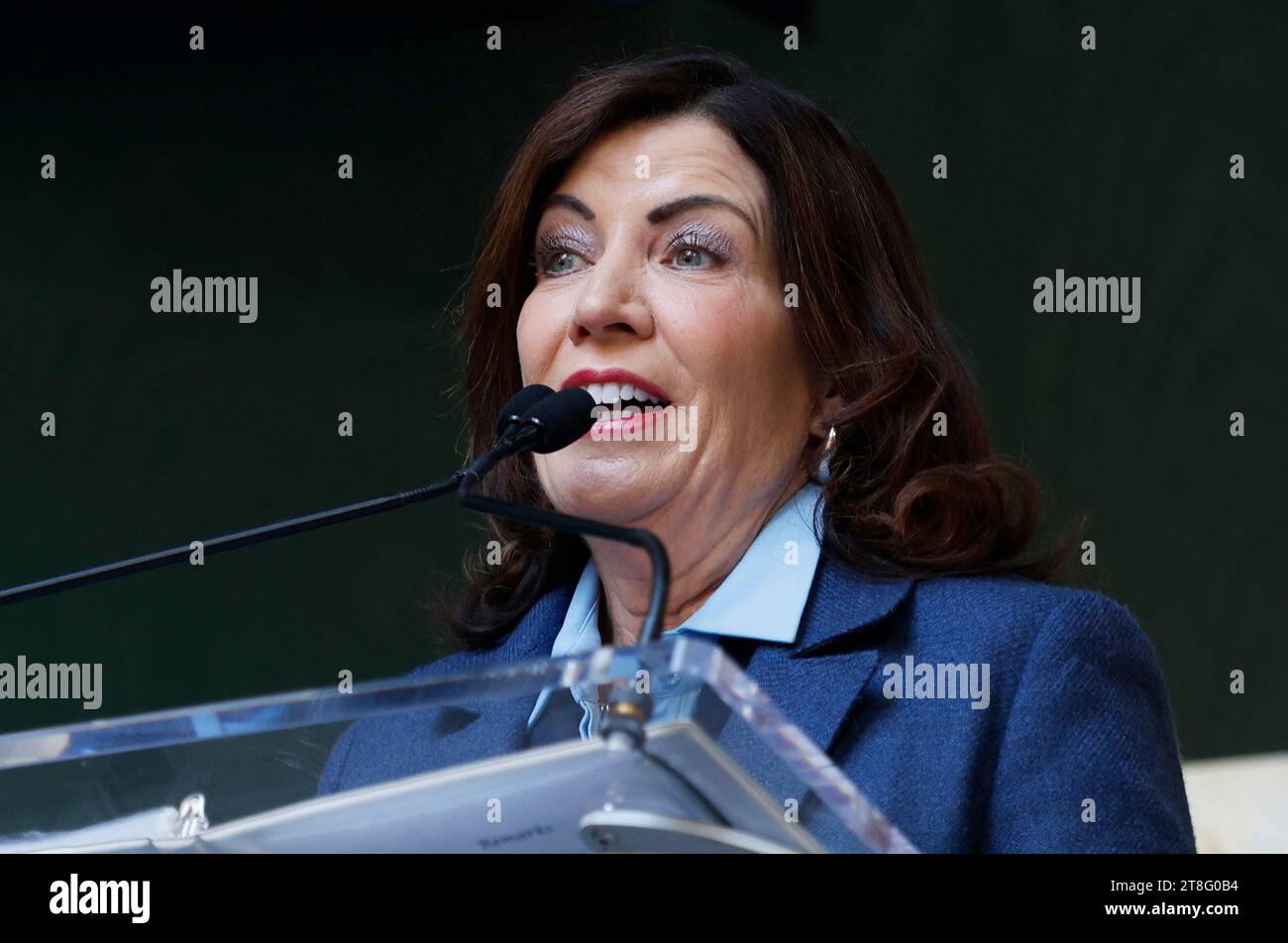 New York, United States. 20th Nov, 2023. New York Governor Kathy Hochul ...