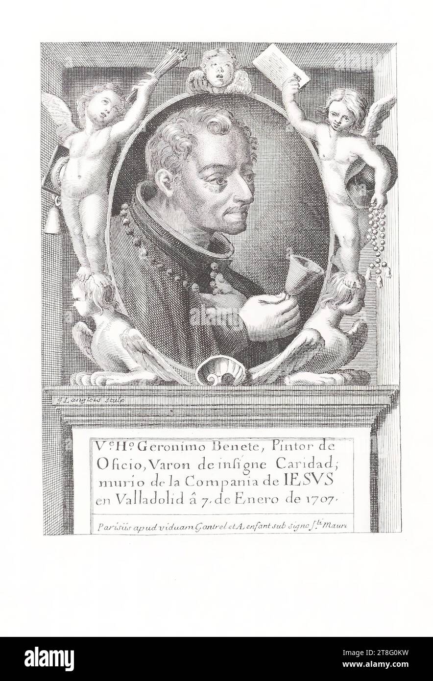 J. Langlois sculpture. V.e H.o Geronimo Benete, Pintor de, Oficio ...