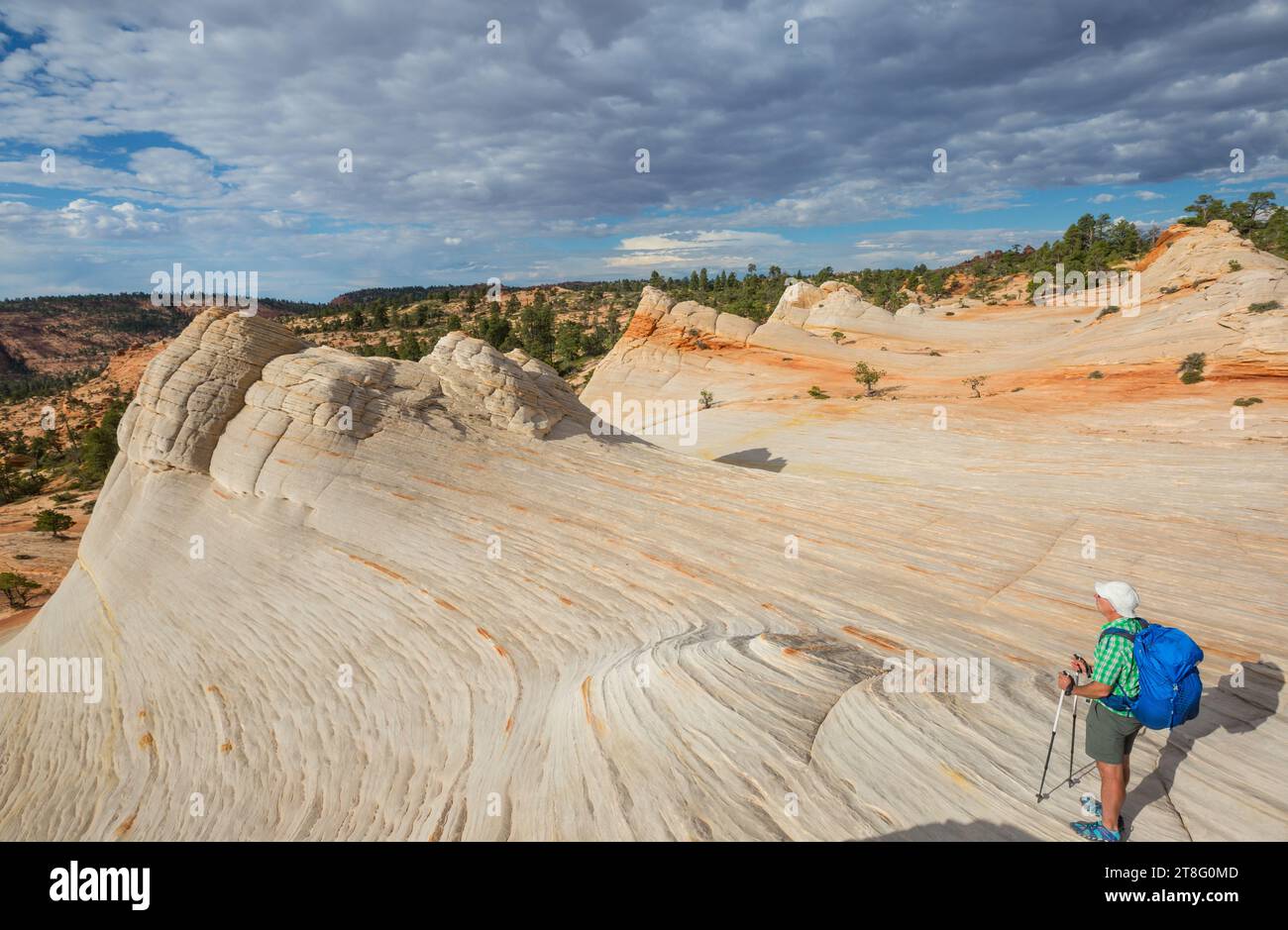 Hike in the Utah mountains. Hiking in unusual natural landscapes ...