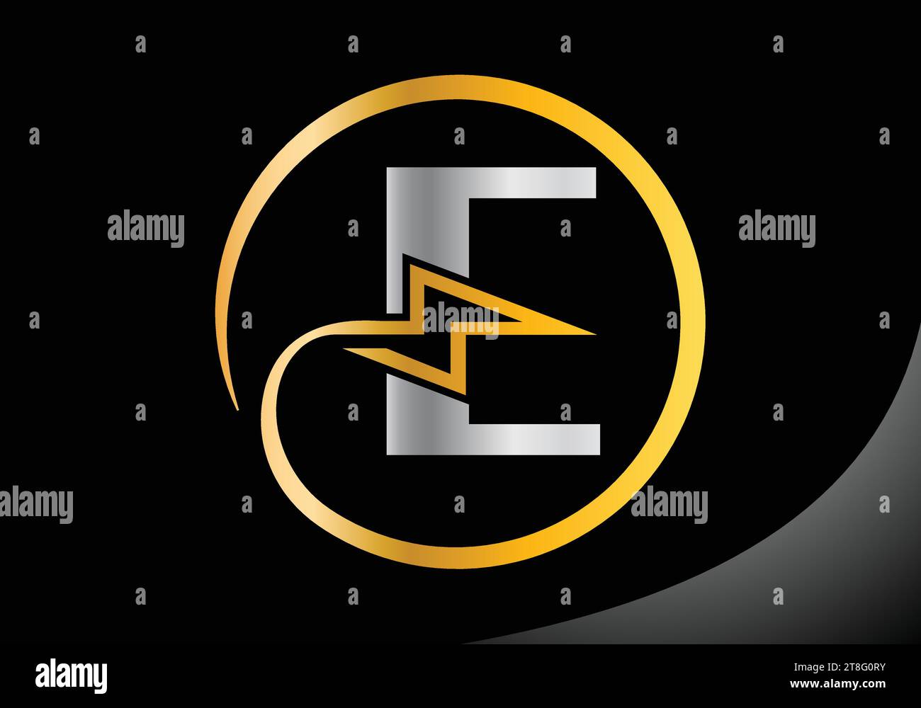 E lightning bolt logo hi-res stock photography and images - Alamy
