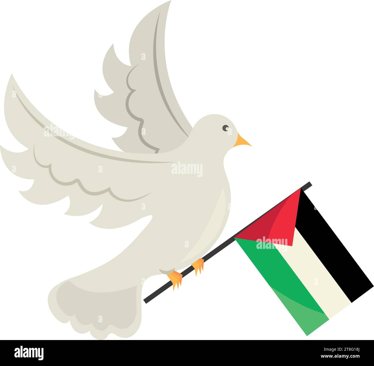 palestine peace dove with flag Stock Vector Image & Art - Alamy