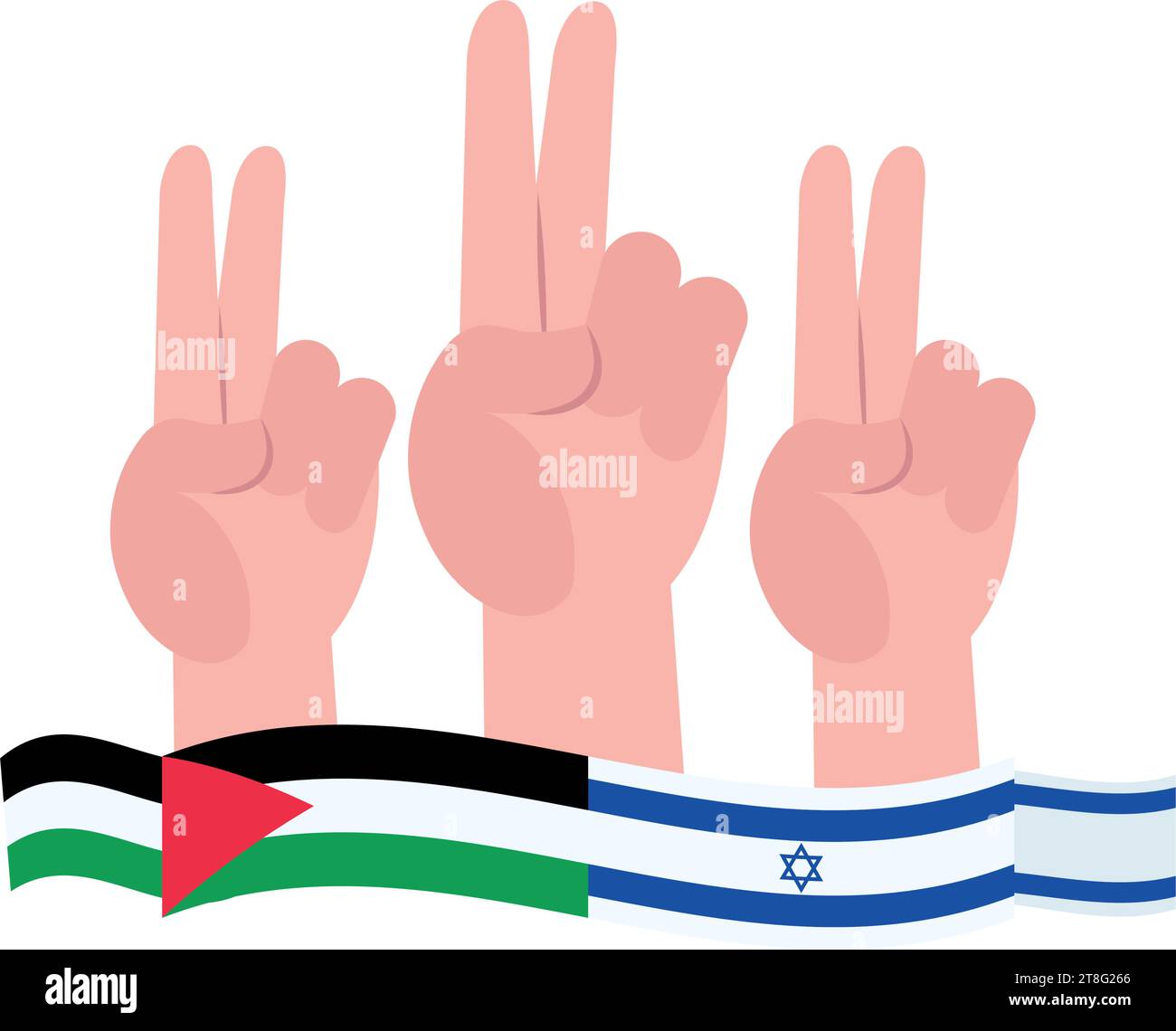 israel and palestine peace hands with flags Stock Vector Image & Art ...
