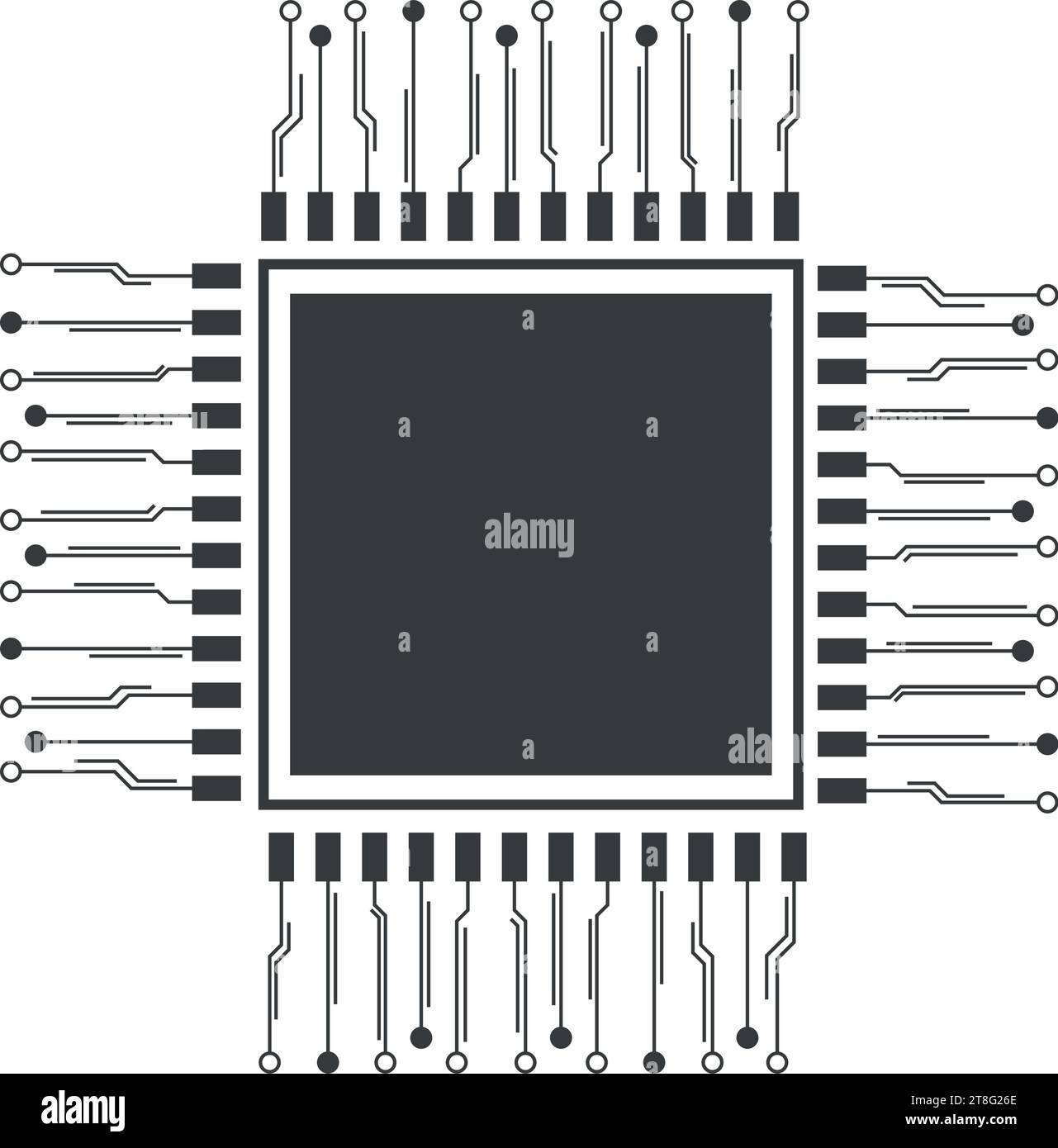 Circuit Electric Microchip Illustration Stock Vector Image And Art Alamy