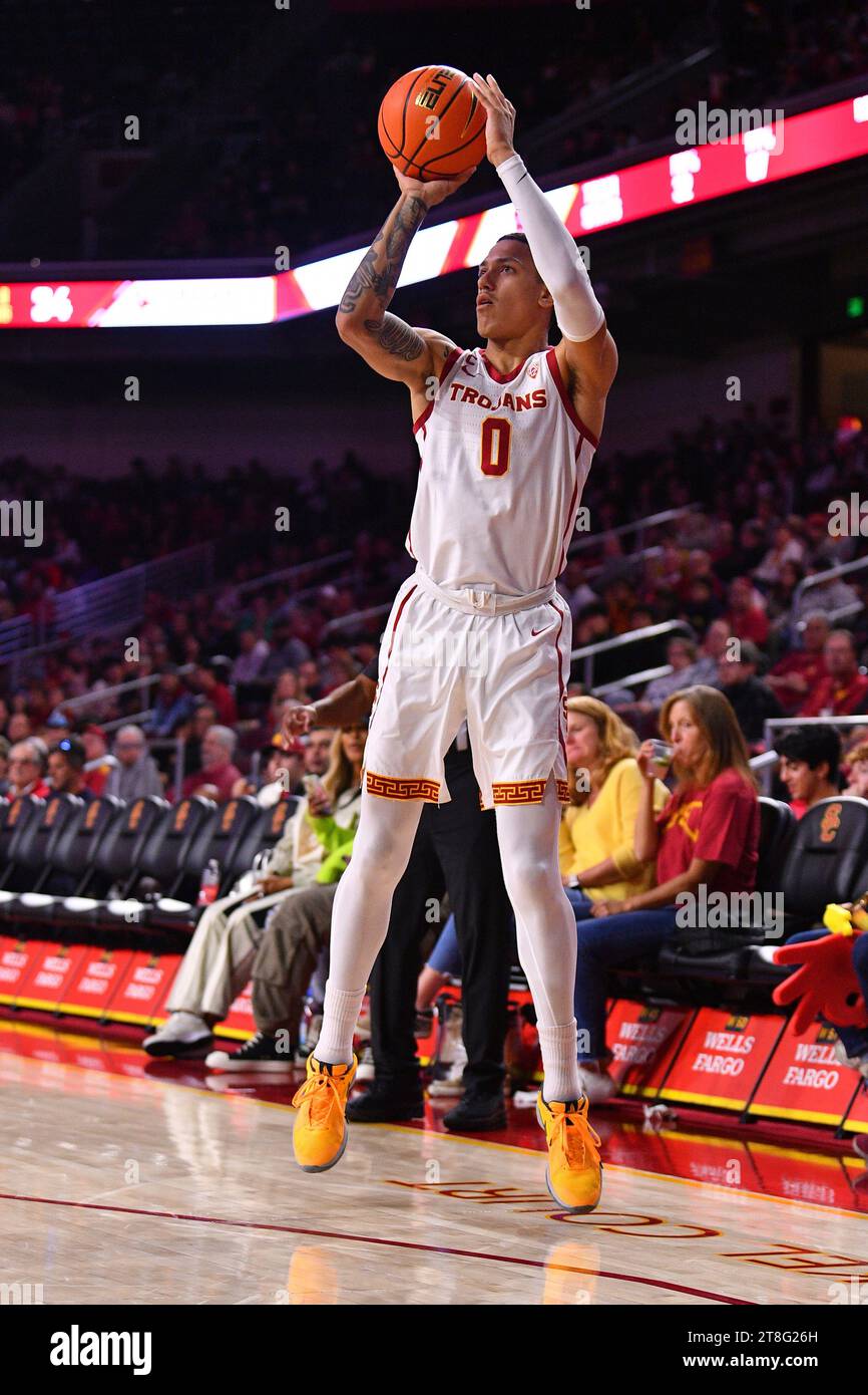 LOS ANGELES, CA - NOVEMBER 19: USC Trojans guard Kobe Johnson (0 ...