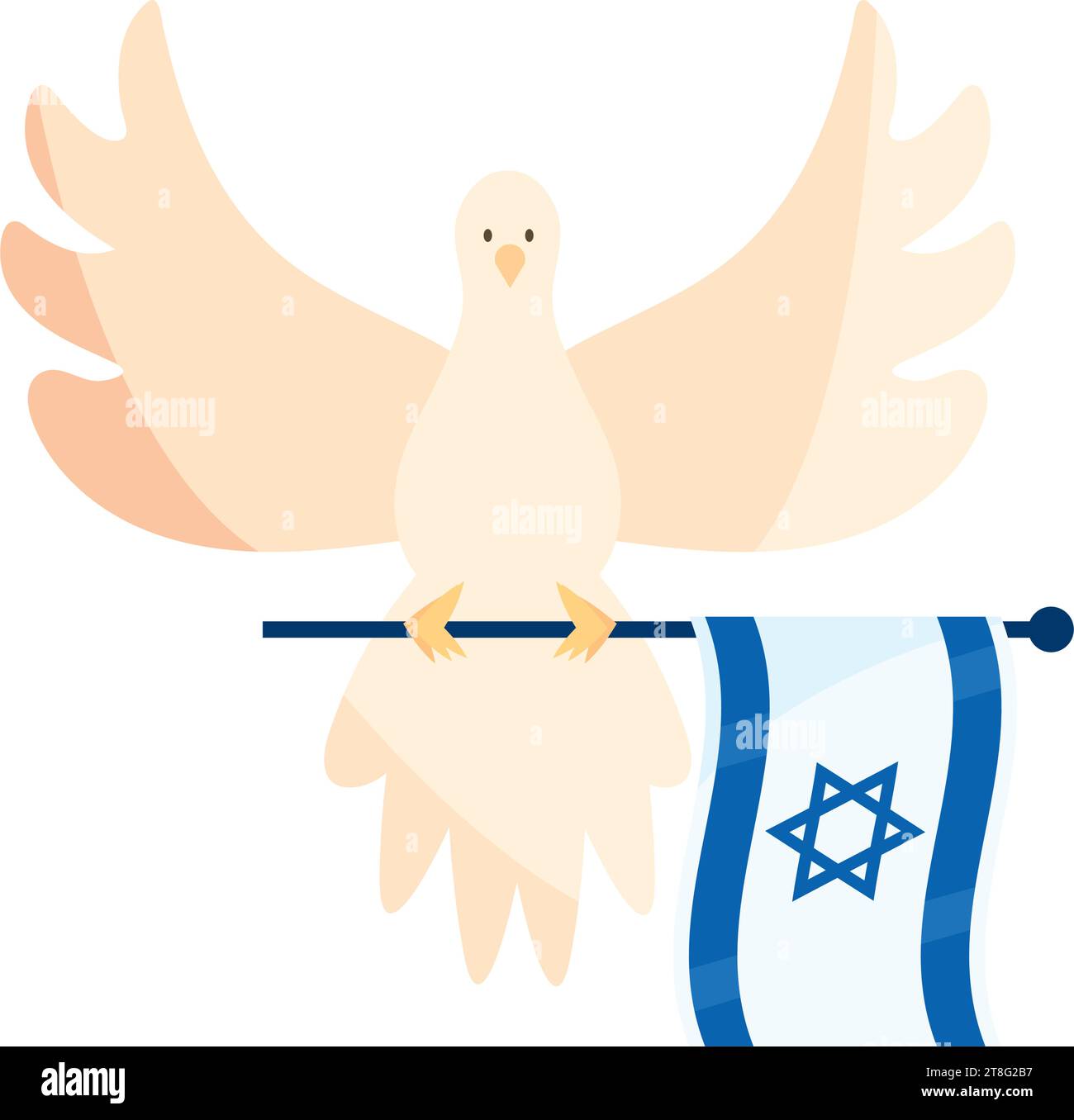 israel peace dove with flag Stock Vector Image & Art - Alamy
