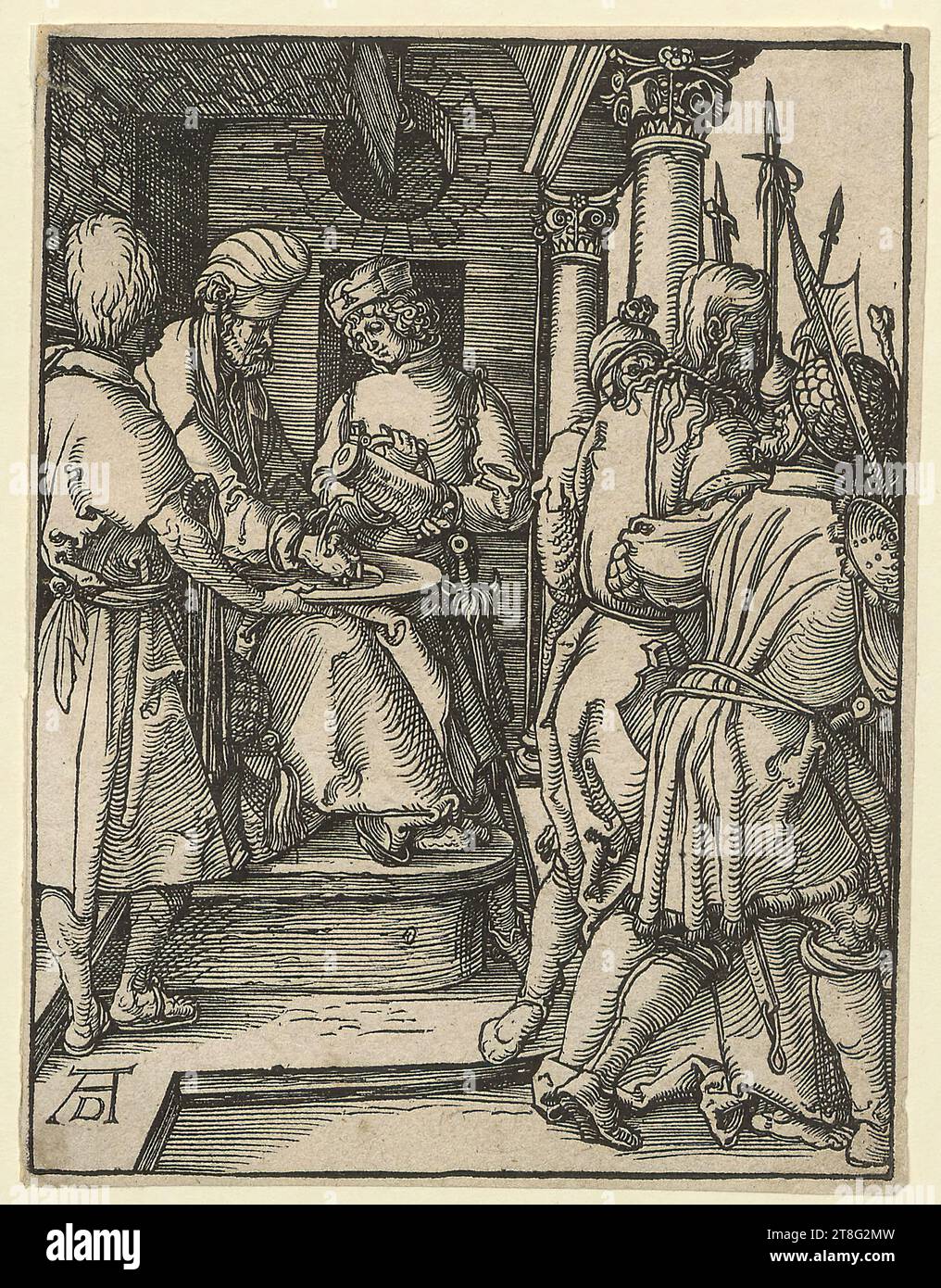 Albrecht Dürer (1471 - 1528), artist, Pilate washes his hands, sheet 21 ...