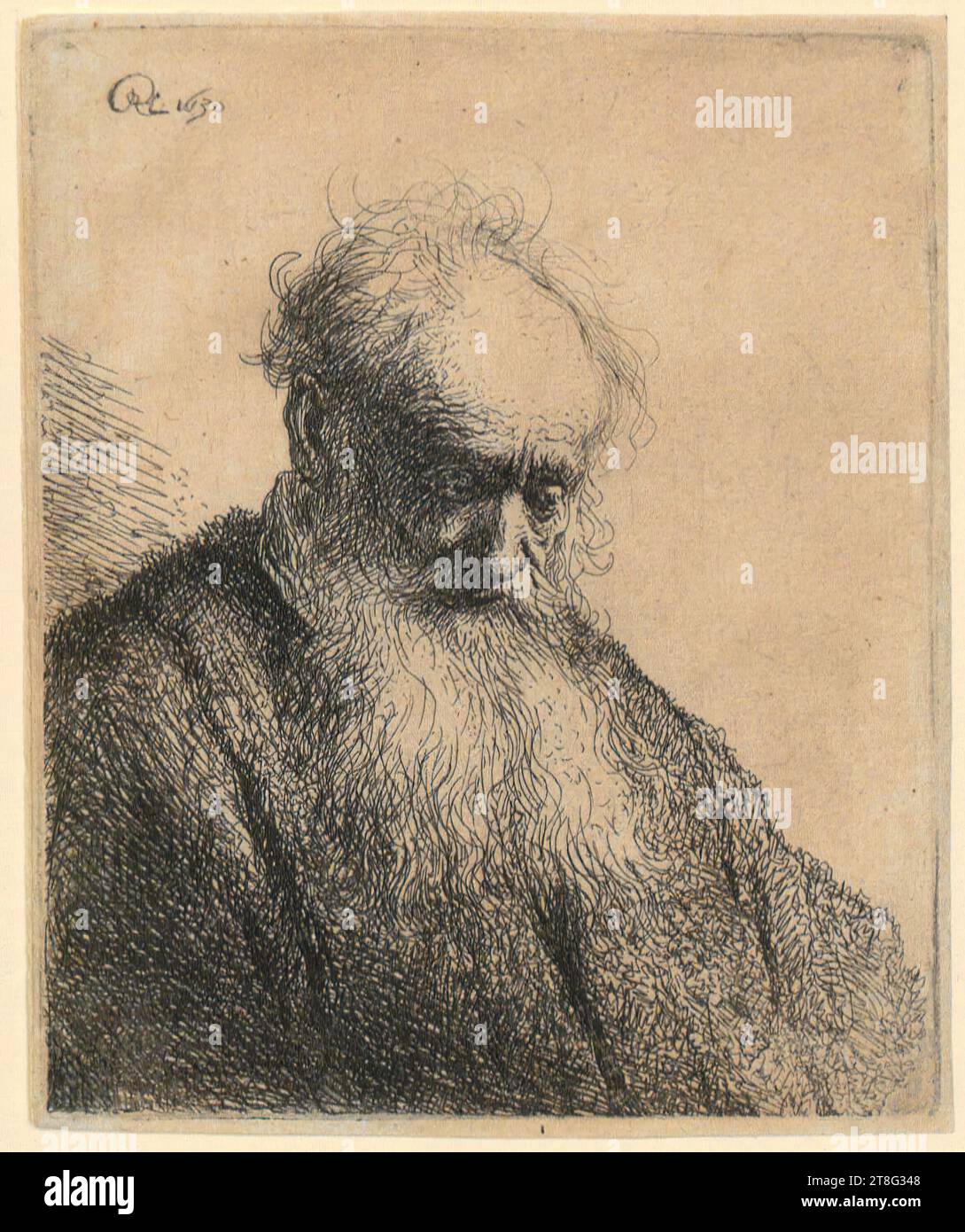 Rembrandt Harmensz. van Rijn (1606 - 1669), Artist, Old man with a ...