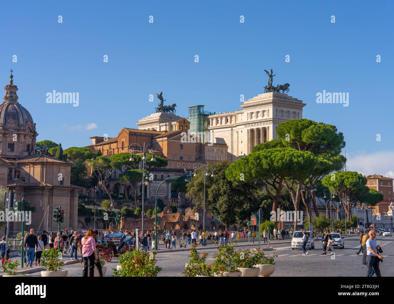 Rome, Italy, 8 november 2023 - Rear view of the Monument to Victor ...