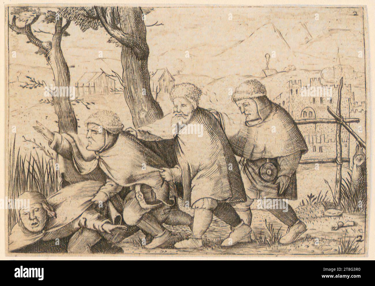 Four blind men fall hi-res stock photography and images - Alamy