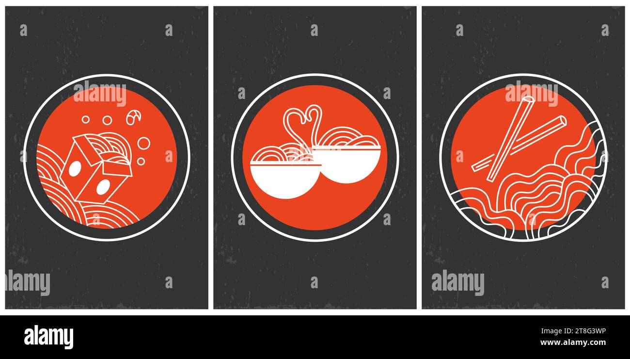 Collection of colorful posters asian food Stock Vector Image & Art - Alamy