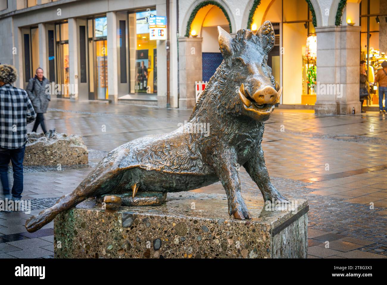Munich, Germany, 16 november 2023 - Sitzende Keiler (Sitting Wild Boar ...