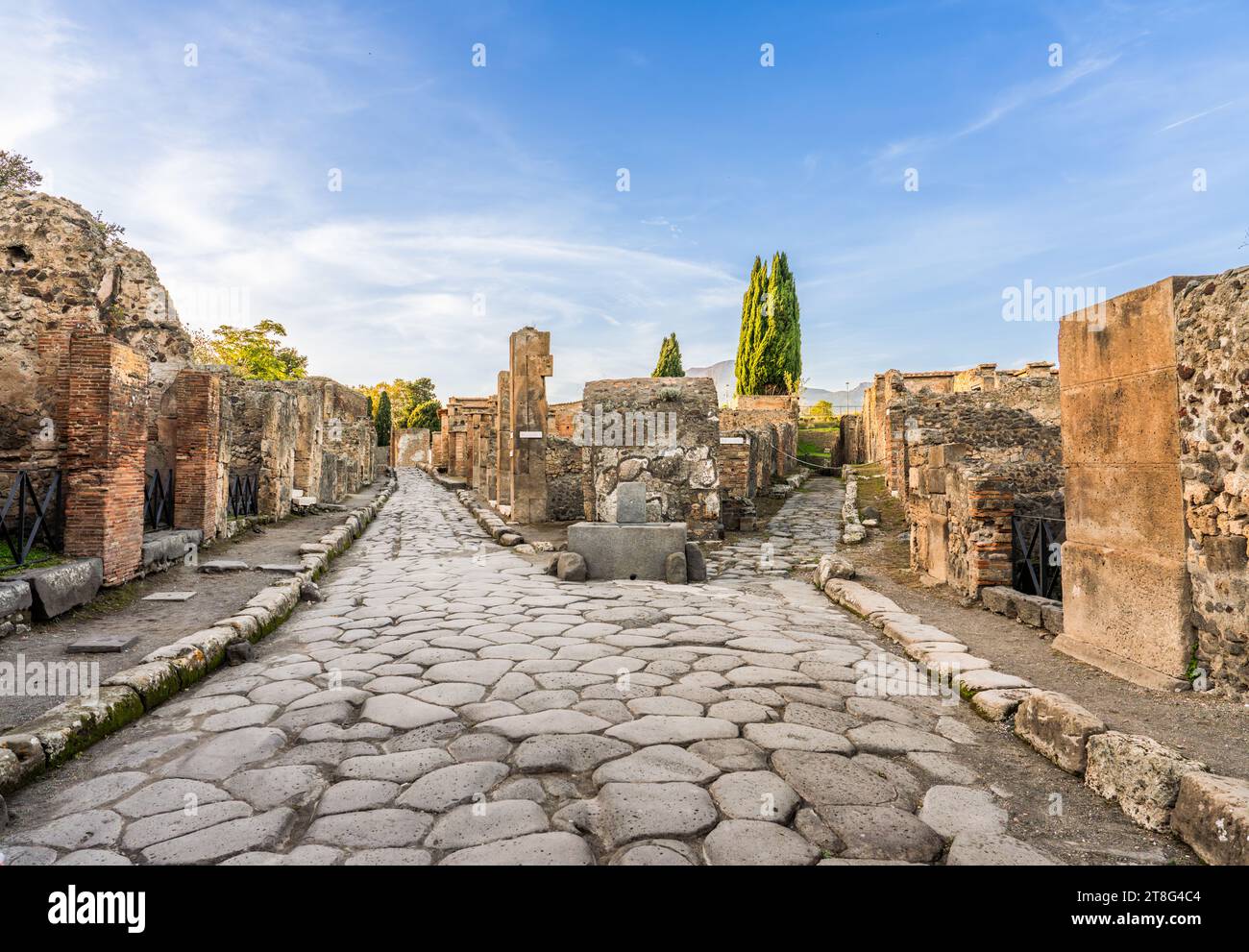 Pompeii, Italy, 30 october 2023 - Street in the excavations of the old ...