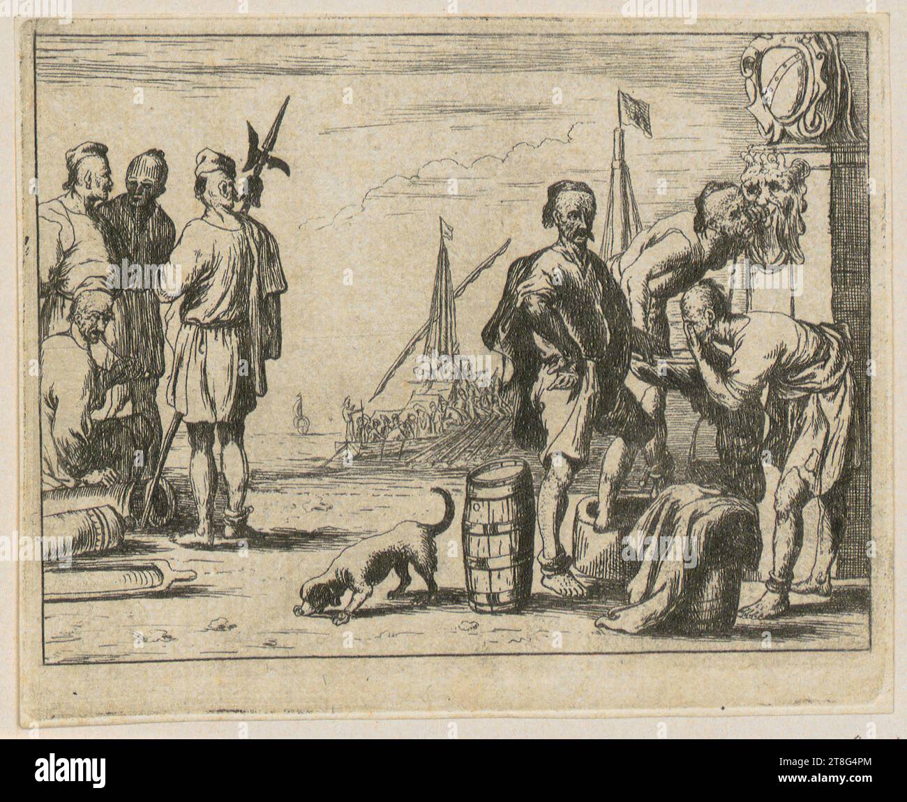 M. Schaep (1648, 1649 mentioned)Cornelis de Wael (1592 - before 1667), copy after, Sailors ...