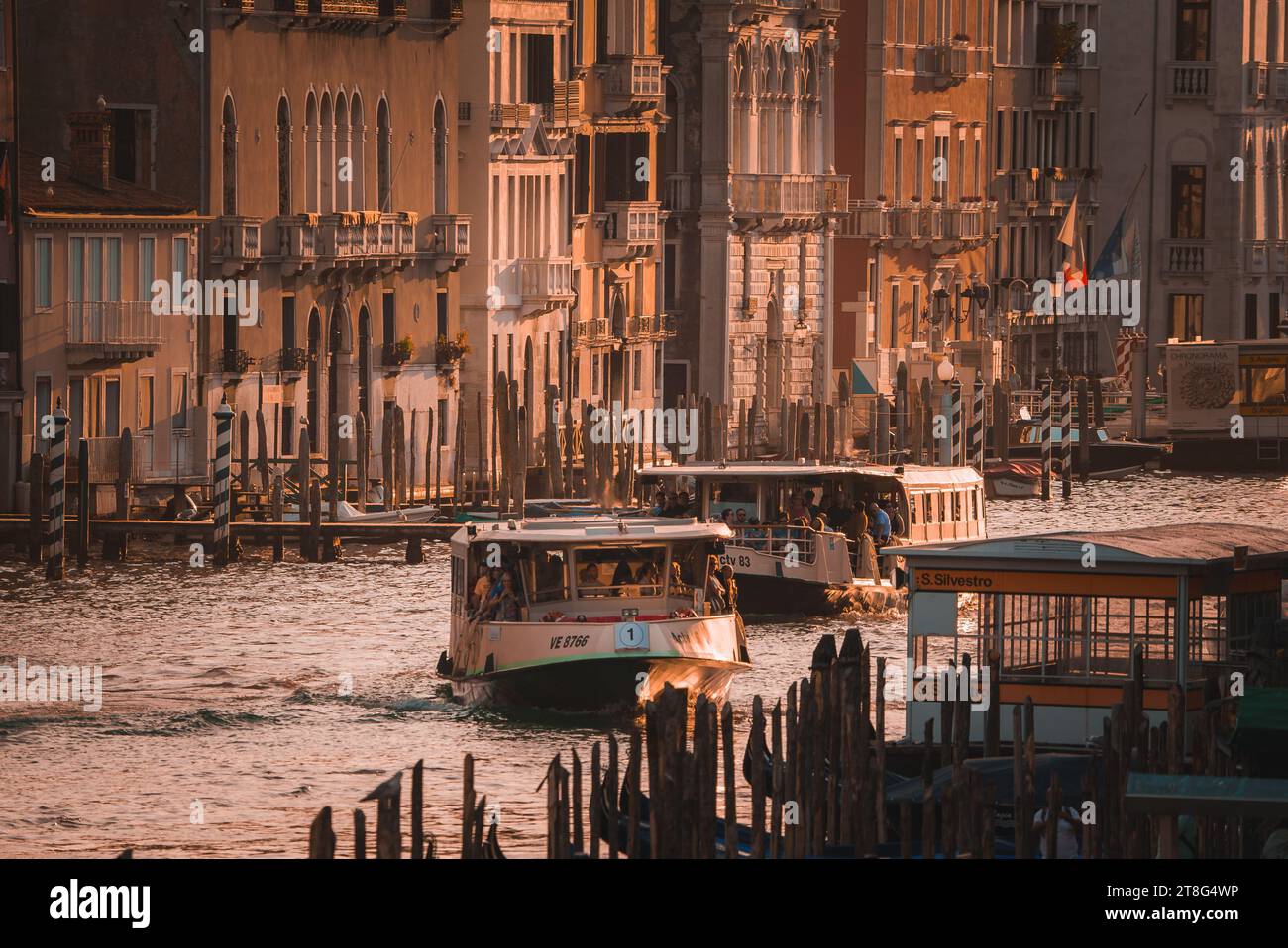 Serene Sunset View of Grand Canal in Venice, Italy - Scenic Waterfront ...