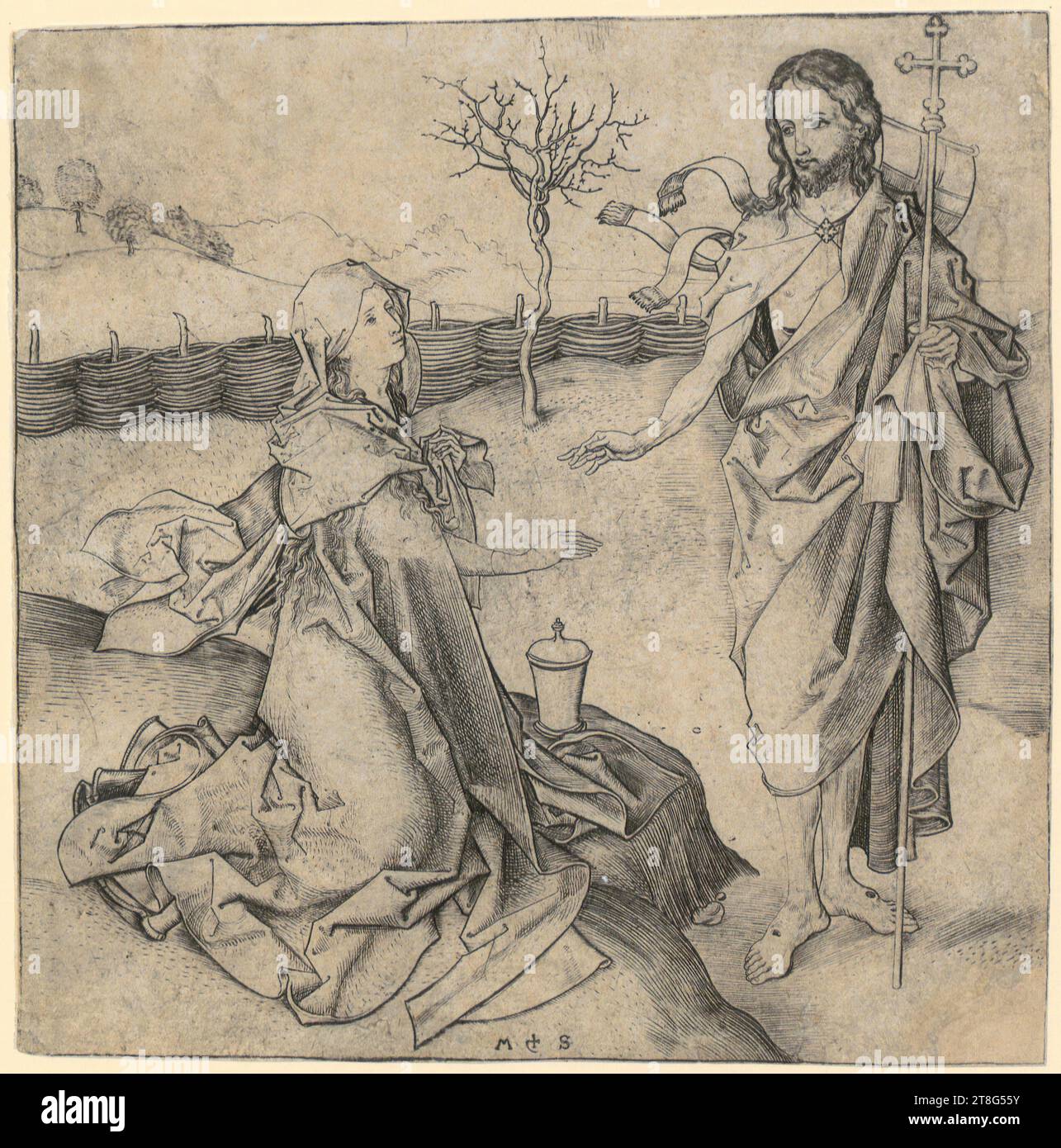 Martin Schongauer (1450 um - 1491), artist, Risen Christ appears to ...