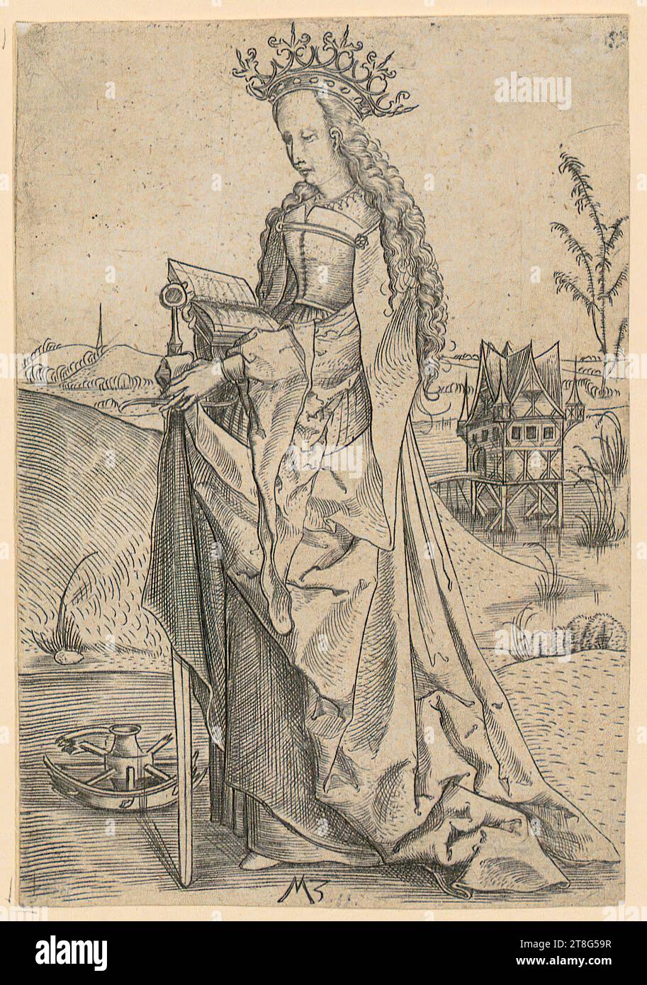 Matthäus Zasinger (also Master MZ) (1500 active circa), Saint Catherine ...