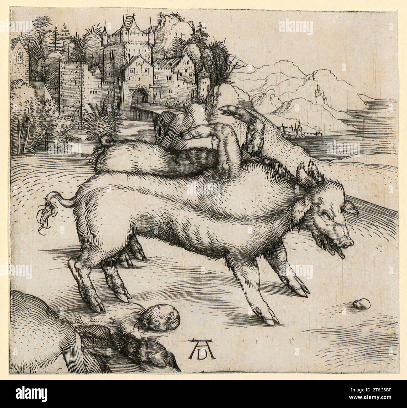 Albrecht Dürer (1471 - 1528), Freak of birth of a pig, origin of the ...