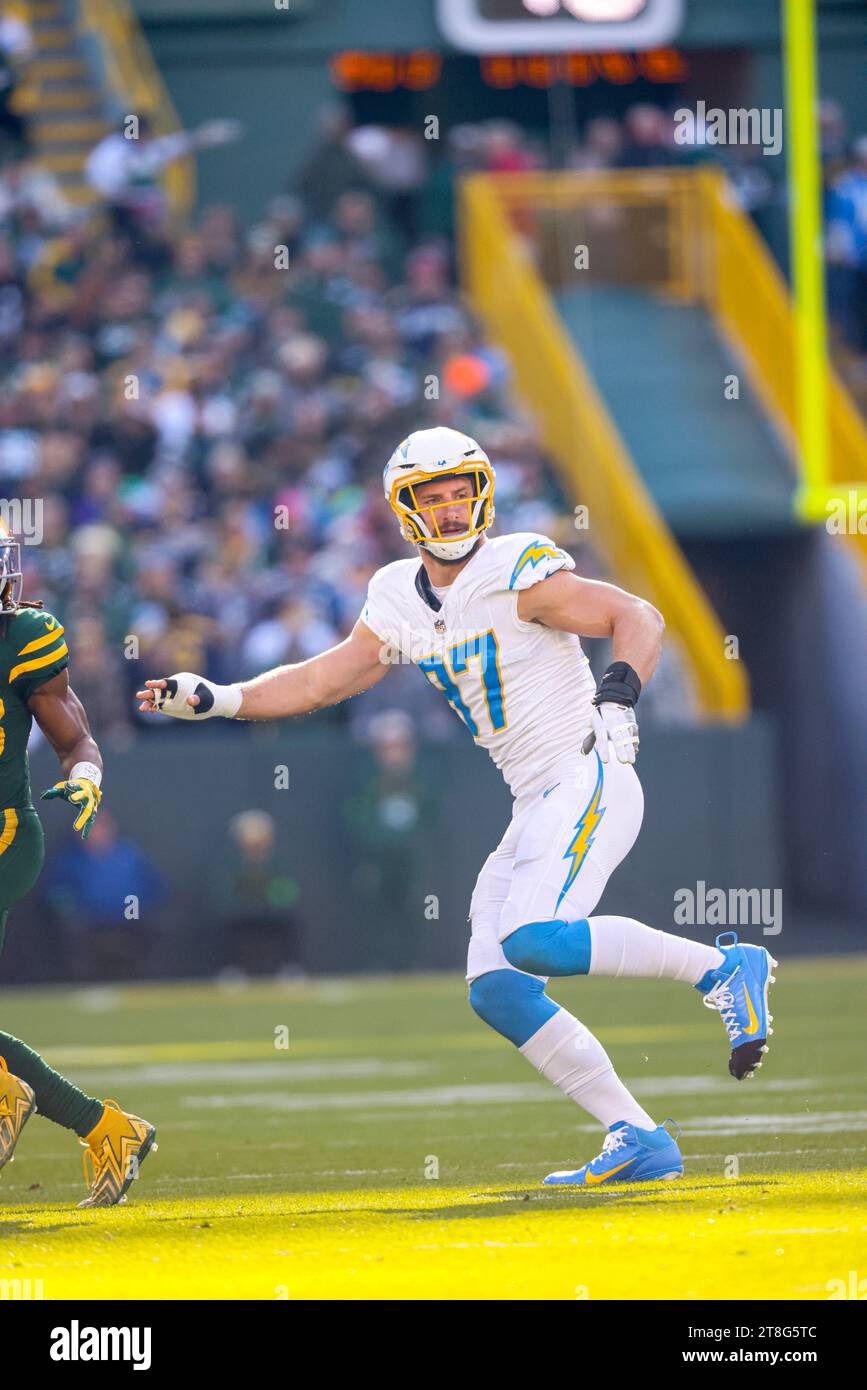 Los Angeles Chargers linebacker Joey Bosa (97) on defense during an NFL ...