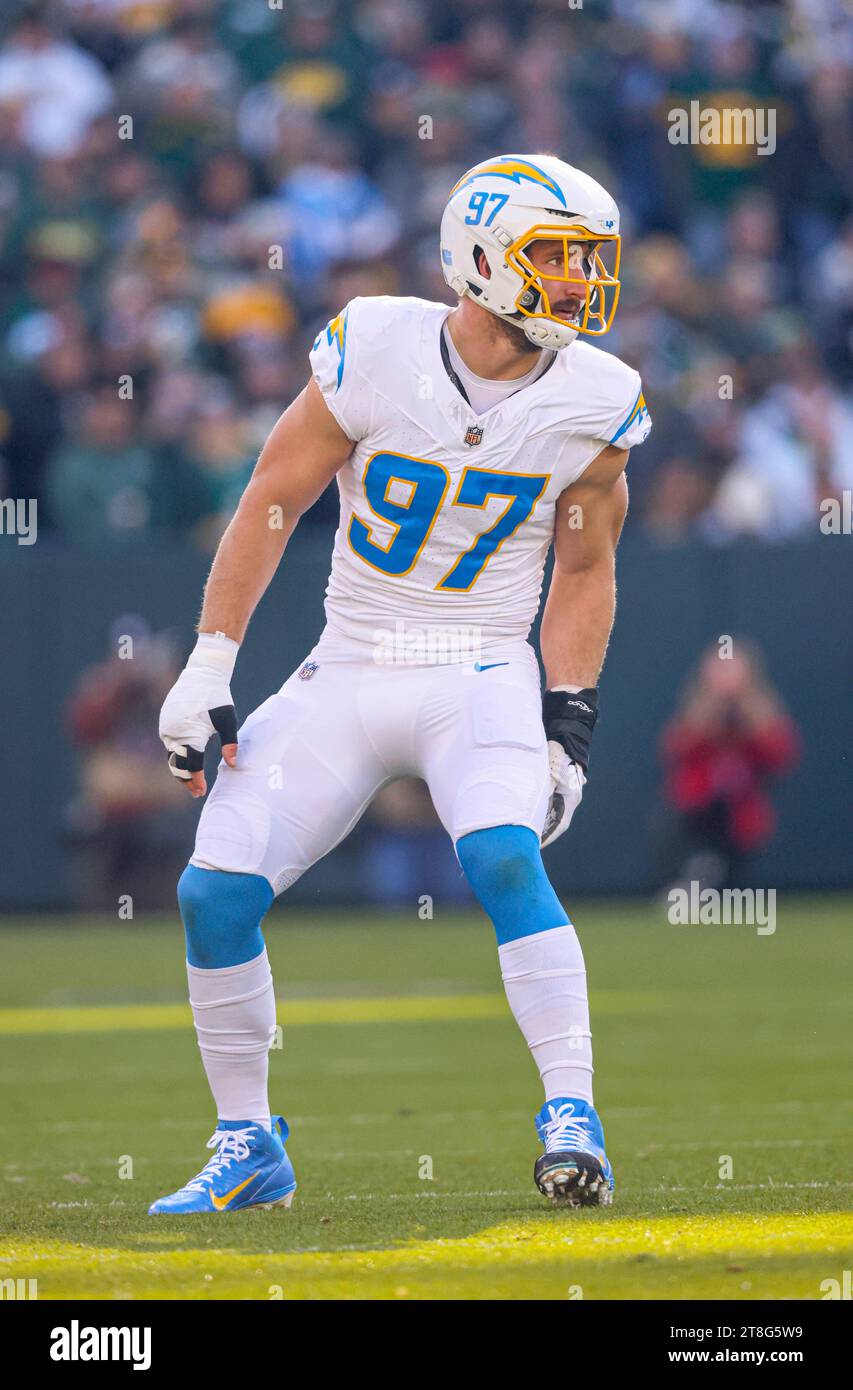 Los Angeles Chargers linebacker Joey Bosa (97) on defense during an NFL ...