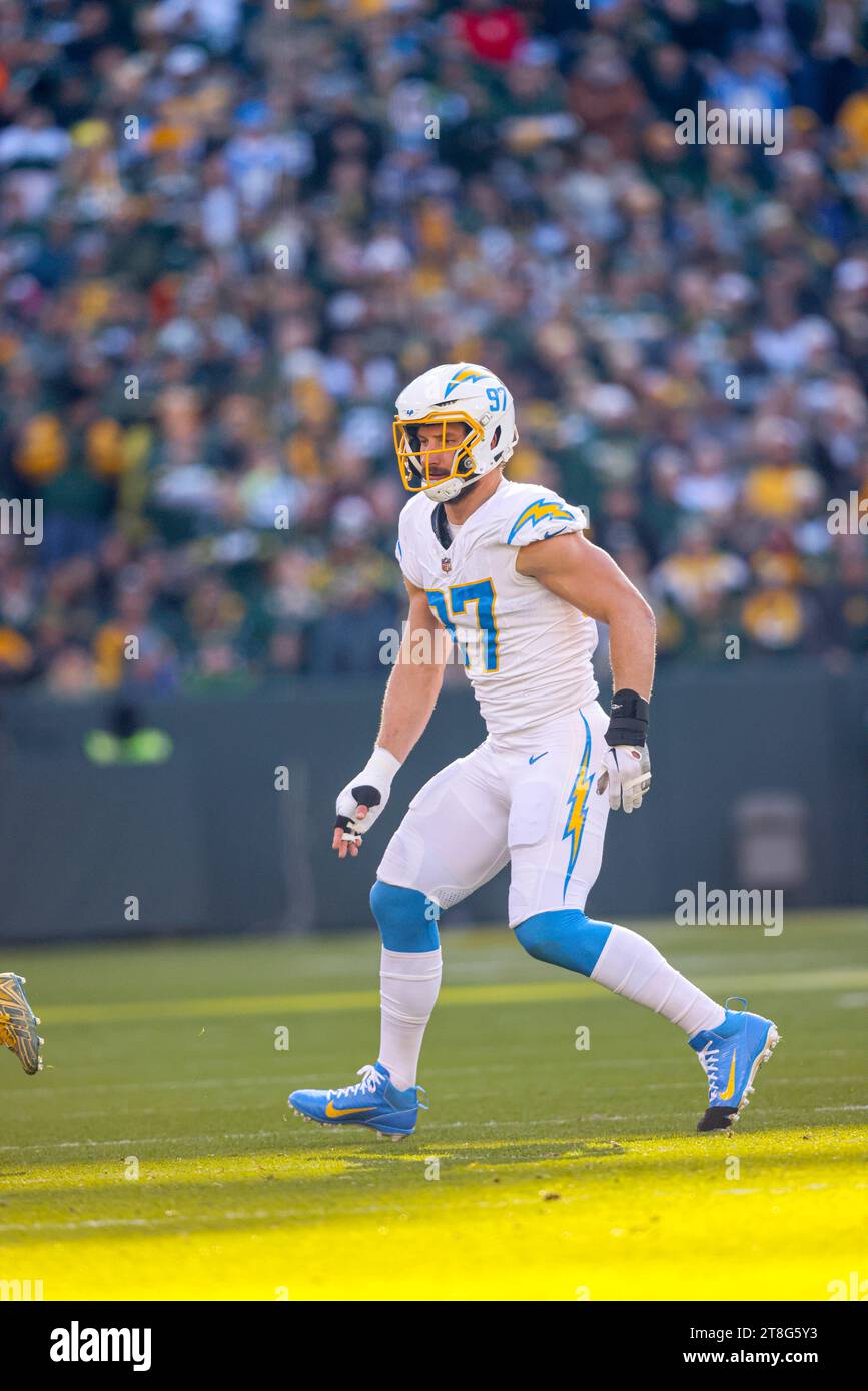 Los Angeles Chargers linebacker Joey Bosa (97) on defense during an NFL ...