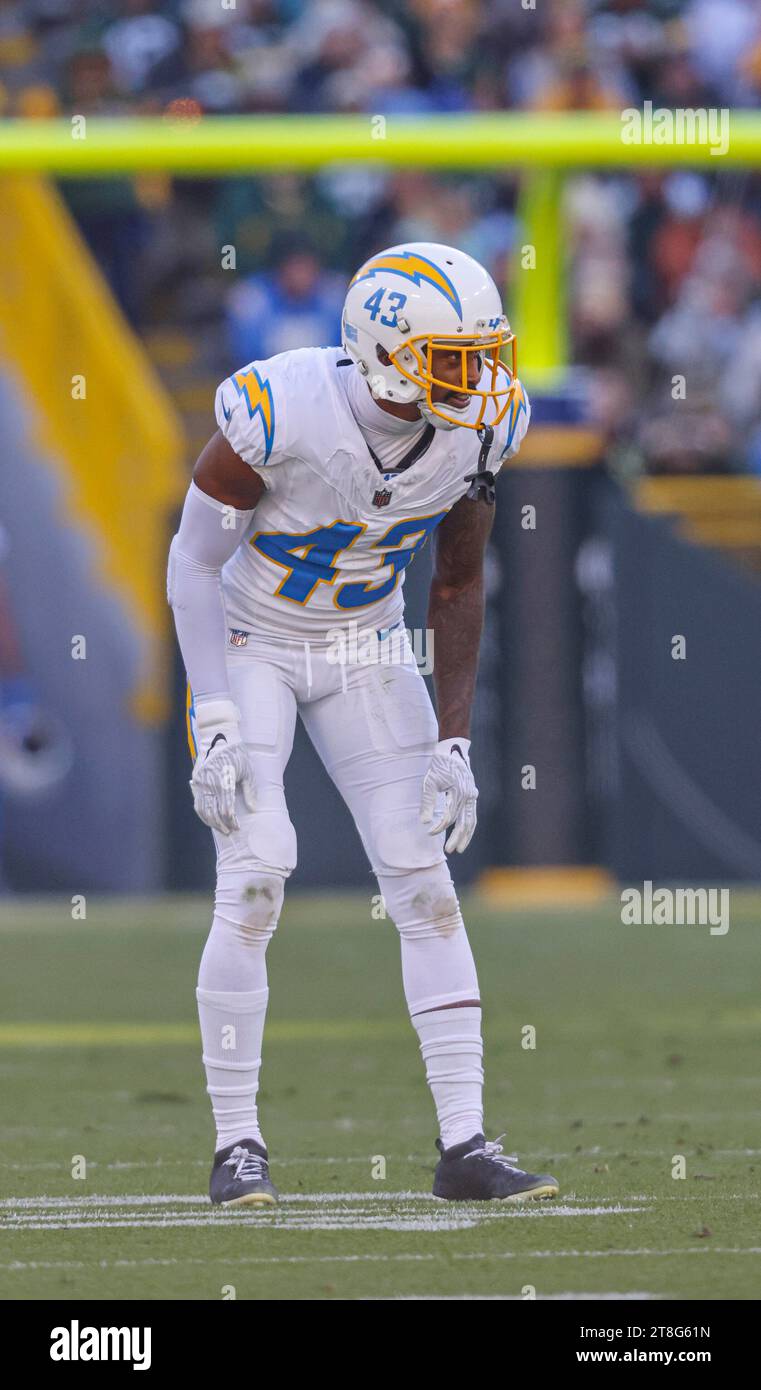 Los Angeles Chargers cornerback Michael Davis (43) on defense during an ...