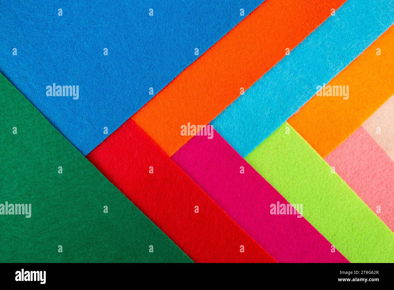Multicolored felt fabric swatches, close up texture Stock Photo - Alamy