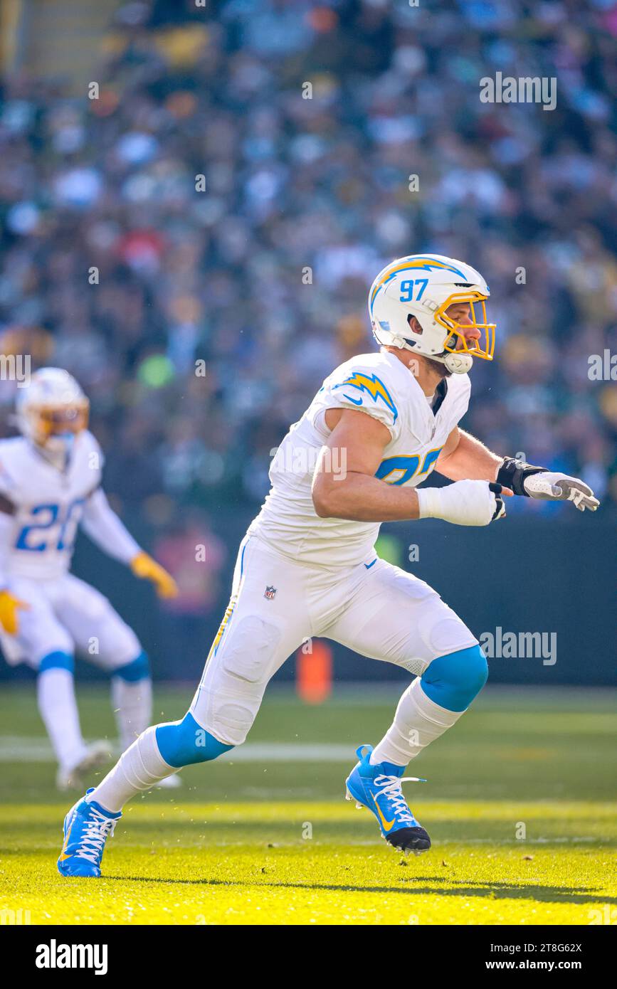 Los Angeles Chargers linebacker Joey Bosa (97) on defense during an NFL ...