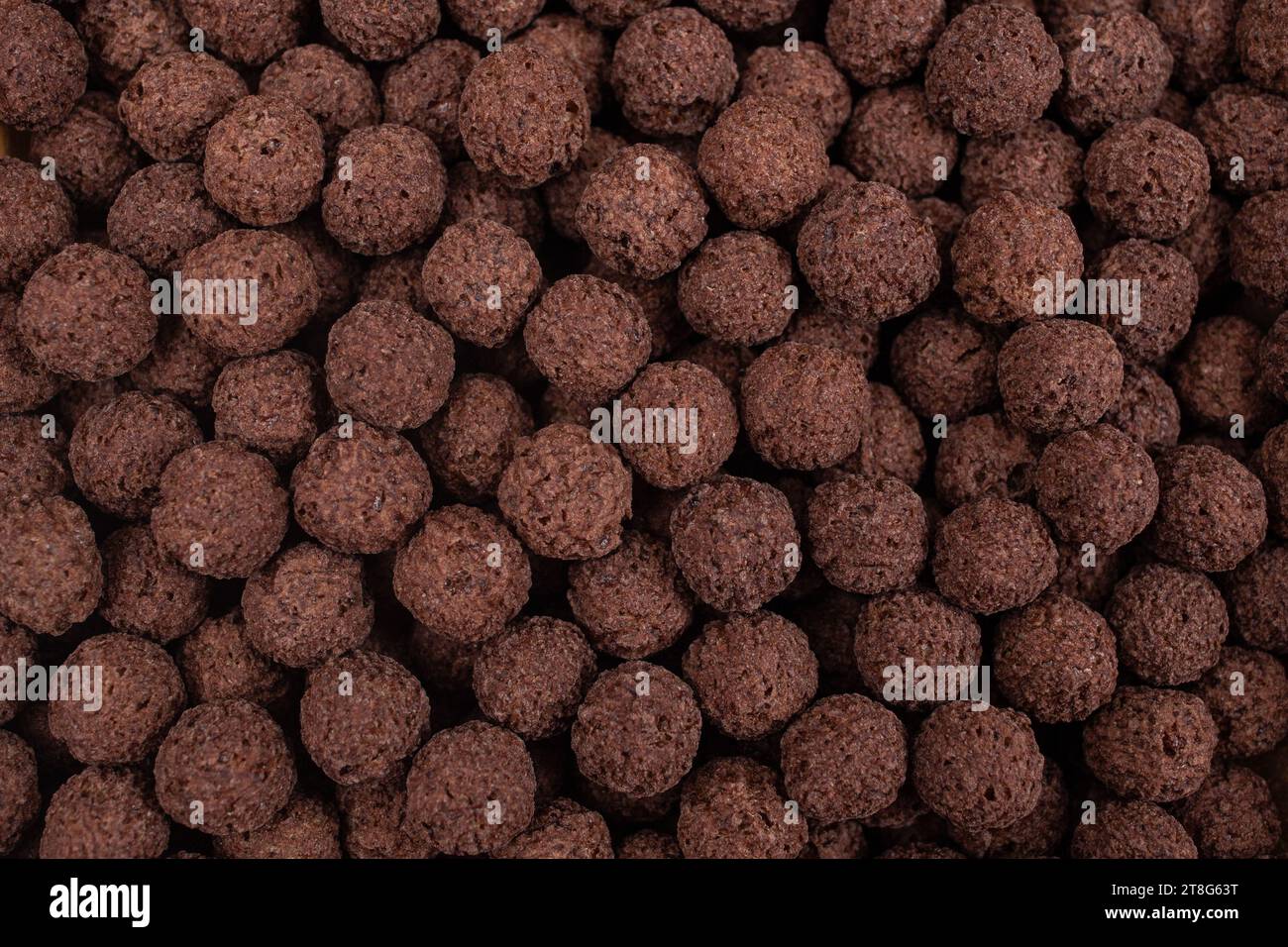 Chocolate balls cereals full frame close up, abstract texture Stock ...