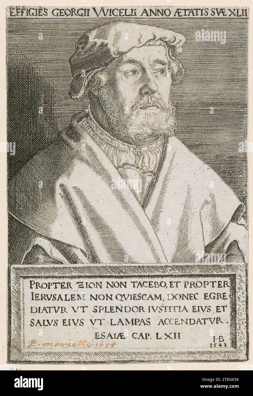 Effigies georgii wicelii anno aetatis suae xlii hi-res stock ...