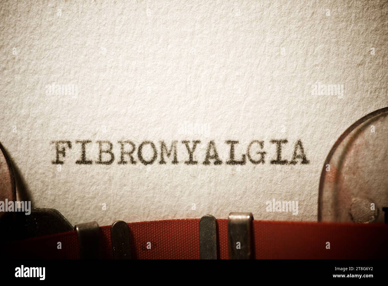 Fibromyalgia word written with a typewriter Stock Photo - Alamy