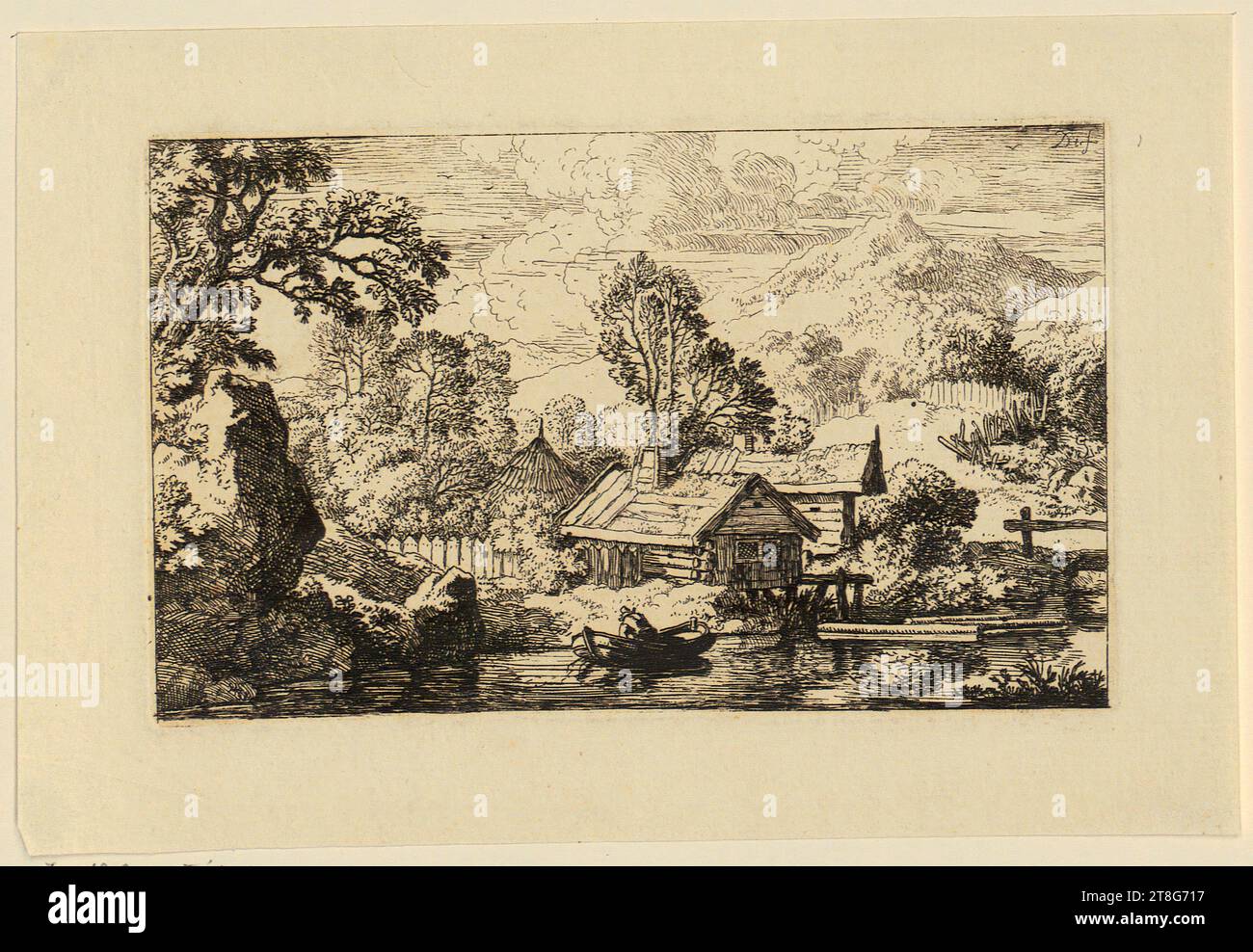 Christian Wilhelm Ernst Dietrich (1712 - 1774), Two wooden houses by ...